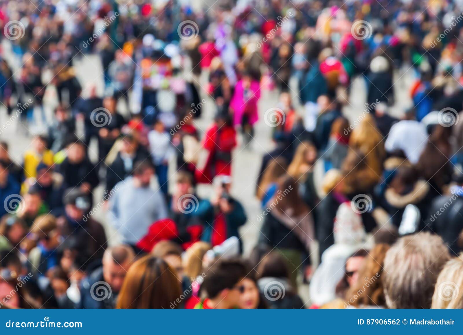 Top View of a Crowd of People Out of Focus Stock Photo - Image of move ...