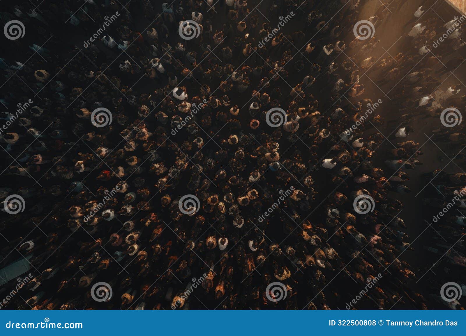 Top View of Crowd of People Watching Concert, Crowd in Open Air Concert ...