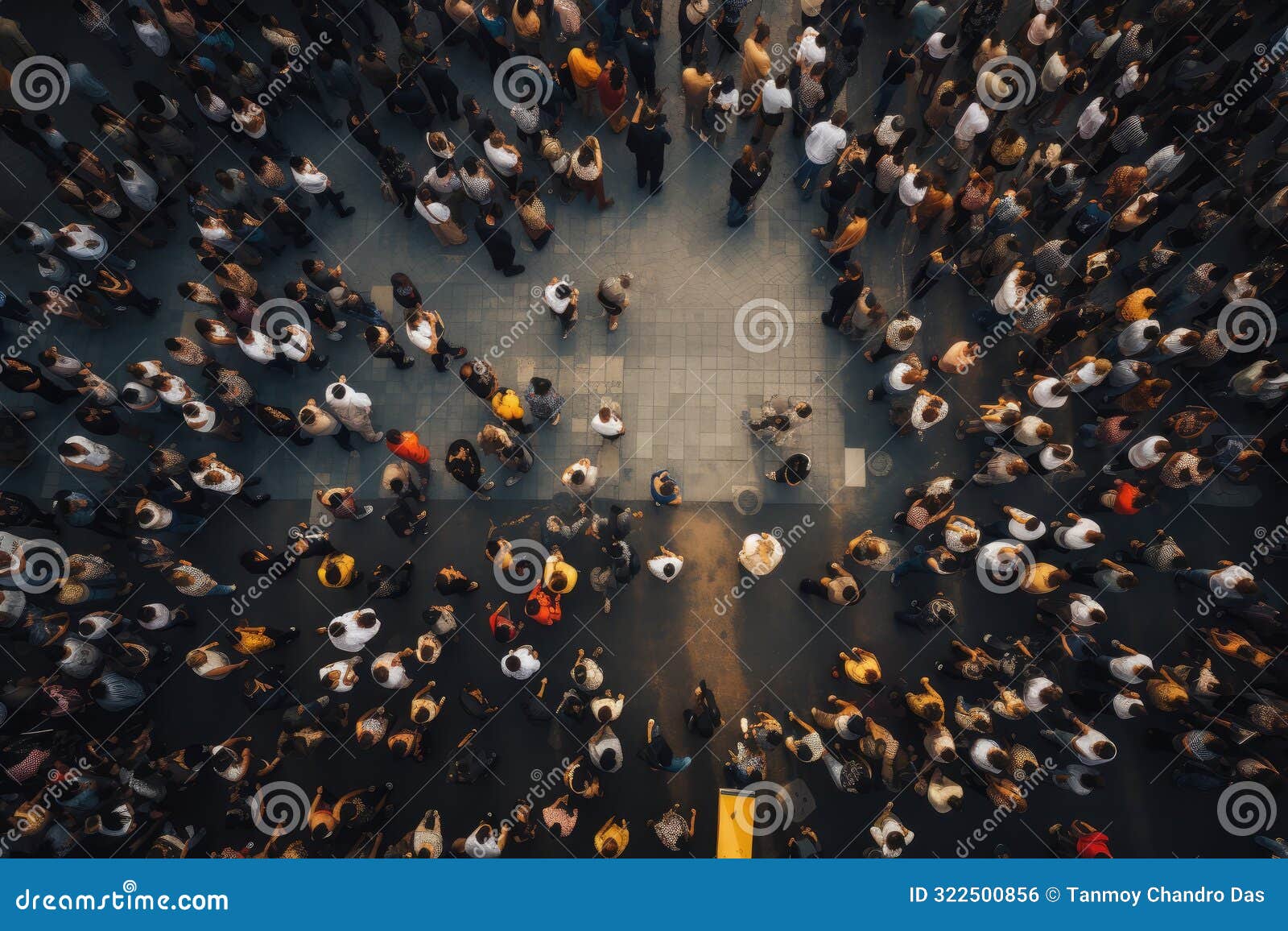 Top View of Crowd of People Watching Concert, Crowd in Open Air Concert ...