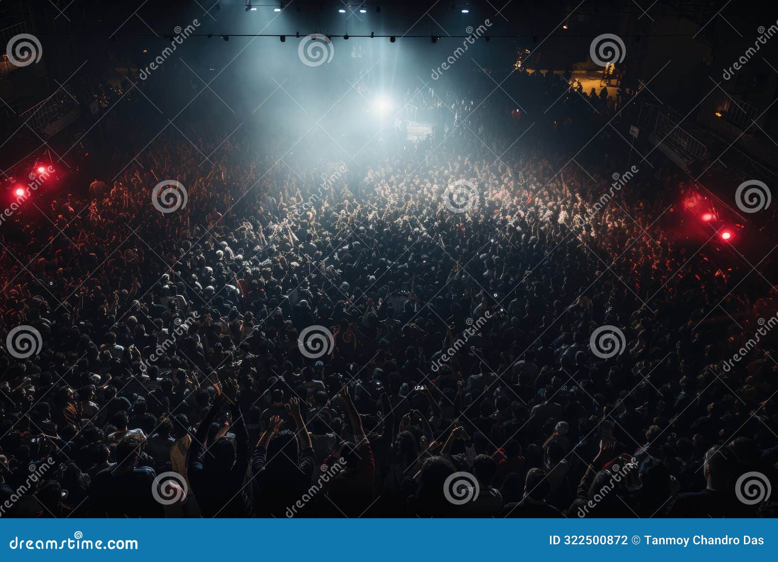 Top View of Crowd of People Watching Concert, Crowd in Open Air Concert ...