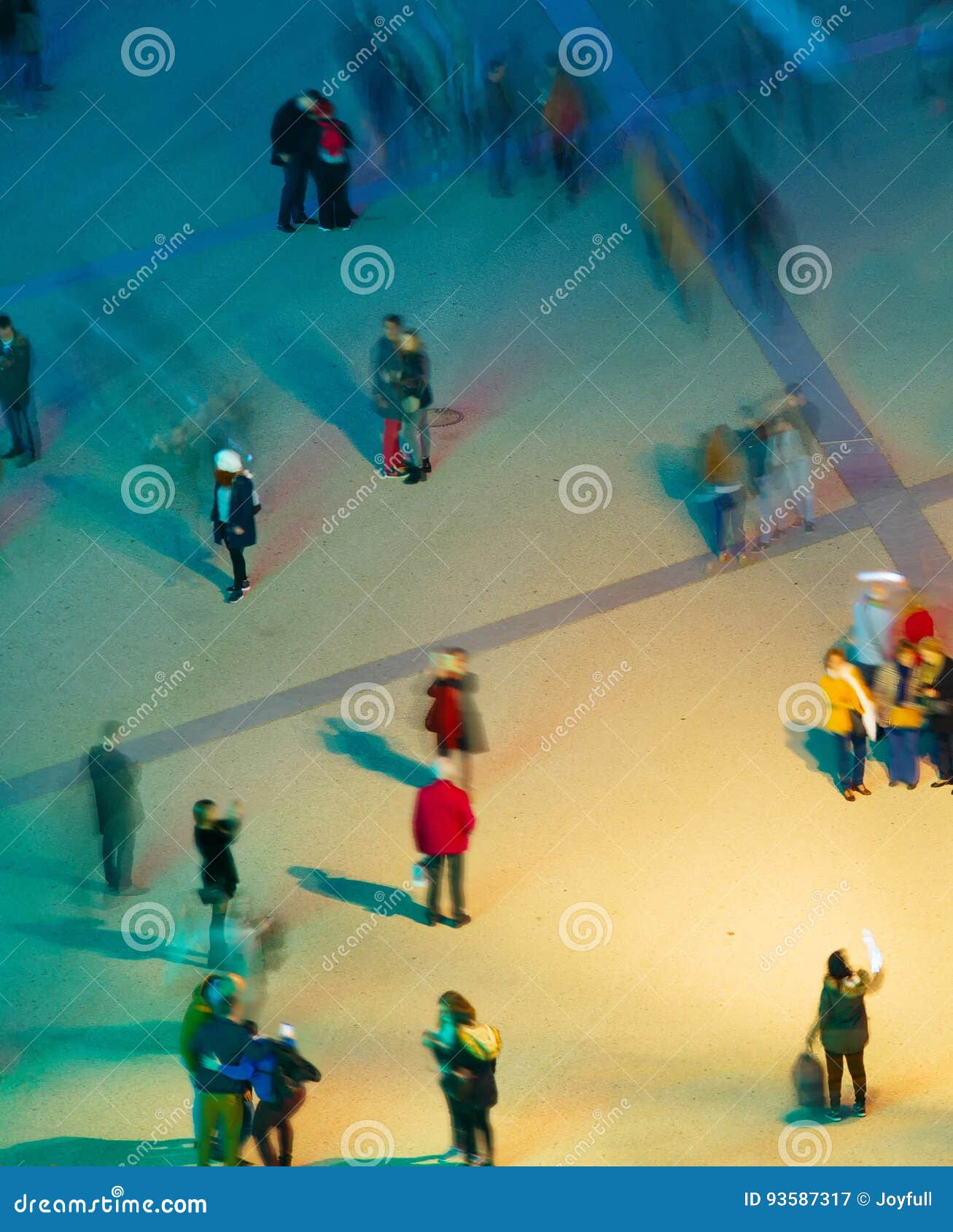 Top view of crowded square stock image. Image of crowd - 93587317