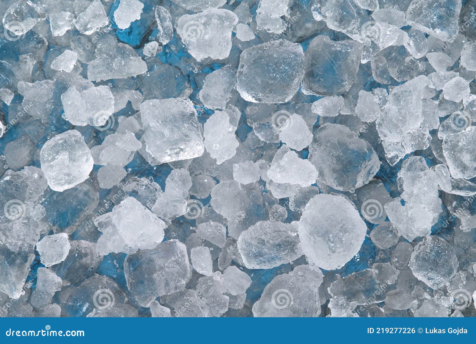 Top View of Crushed Ice Cubes Stock Photo - Image of blue, freeze ...