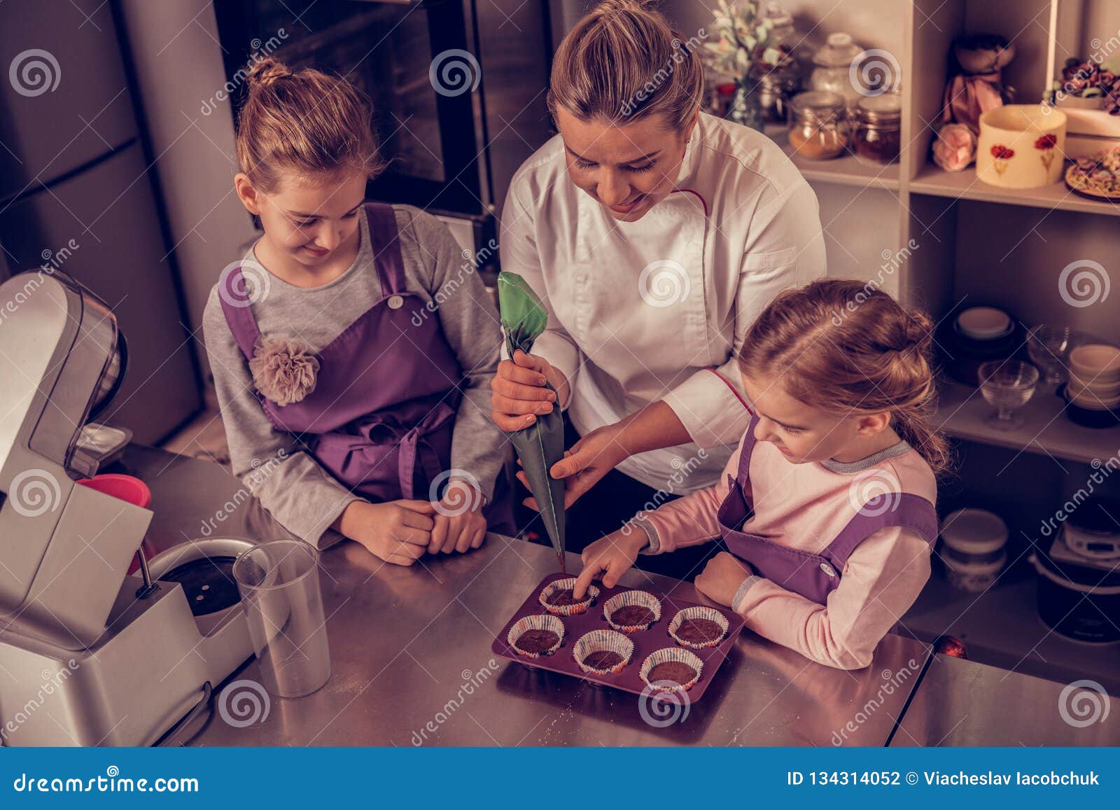 Top View of a Culinary Master Class Stock Photo - Image of adult, chef ...