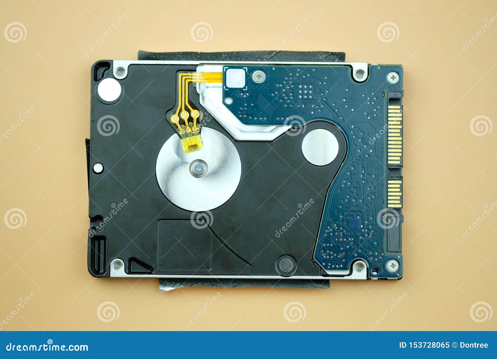 Top View of Damaged External Hard Disk Stock Image - Image of corrupt ...