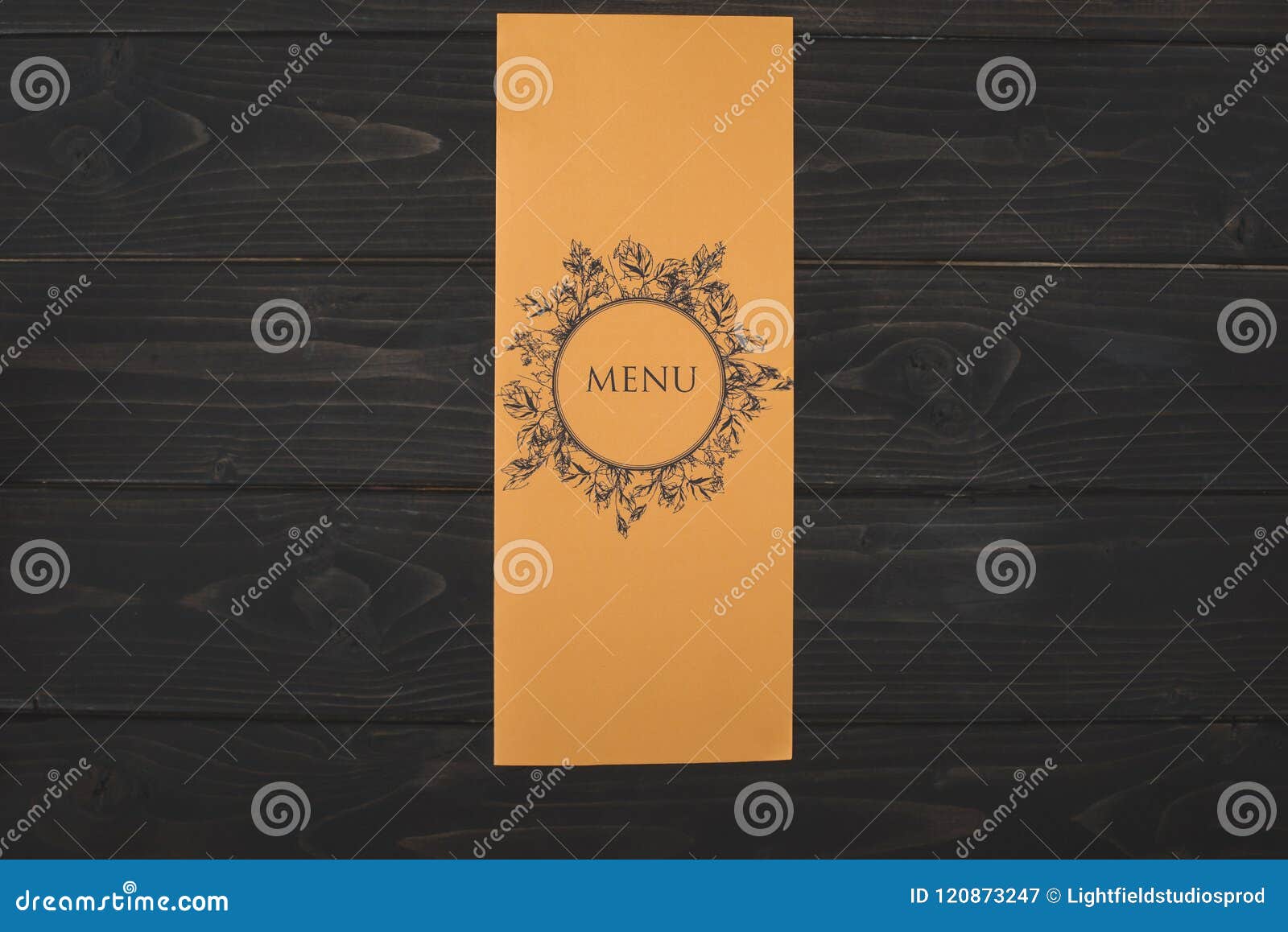 Top View of Decorative Restaurant Menu Stock Image - Image of decor ...