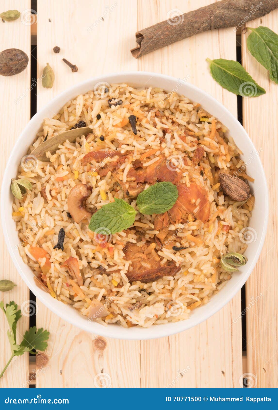 Top View Biryani With Egg Garnished Stock Photography | CartoonDealer ...