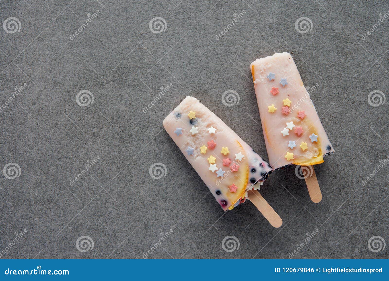 Top View of Delicious Cold Popsicles on Sticks Stock Photo - Image of ...