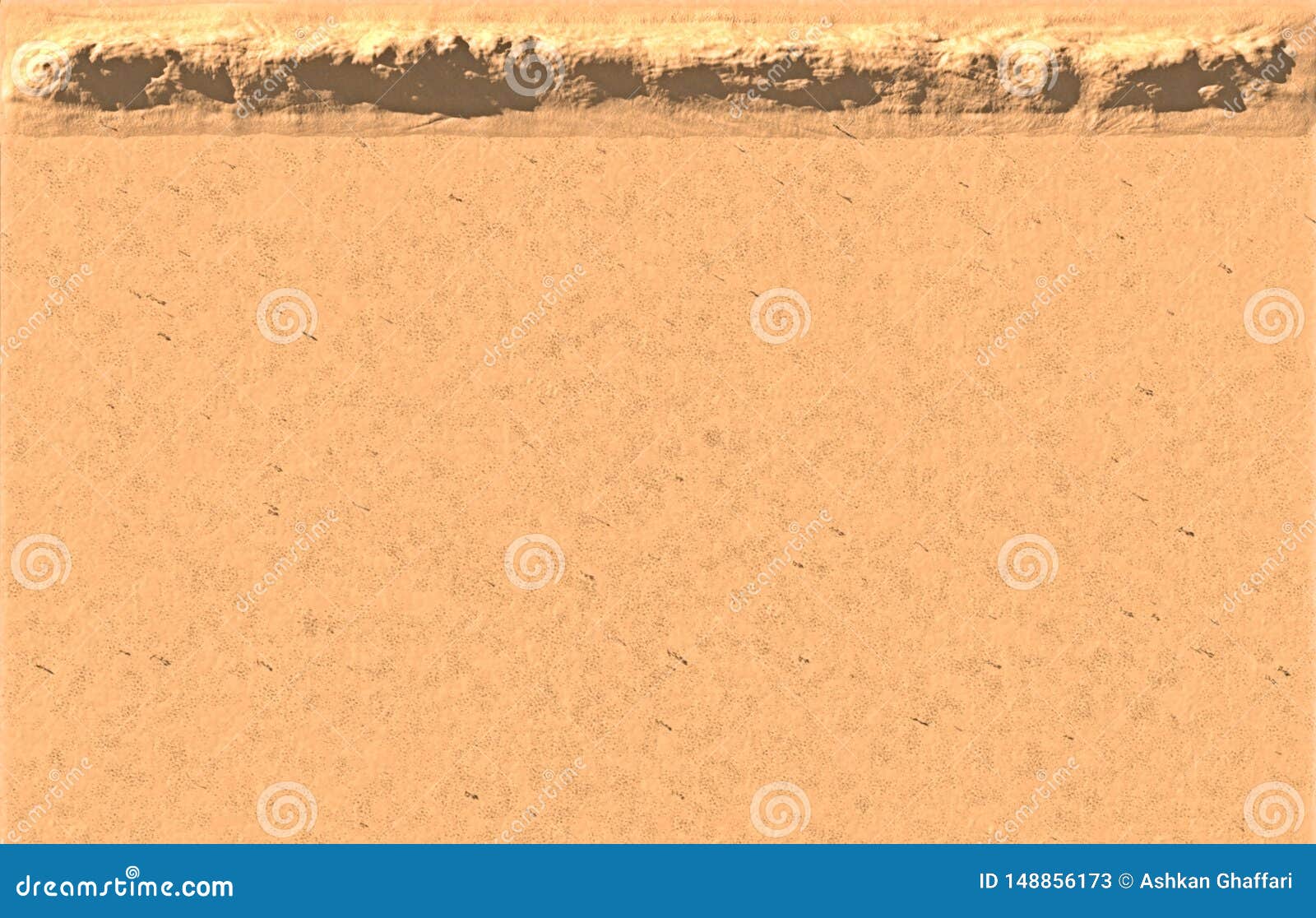 Top View Desert Landscape 3D Rendering Stock Illustration ...