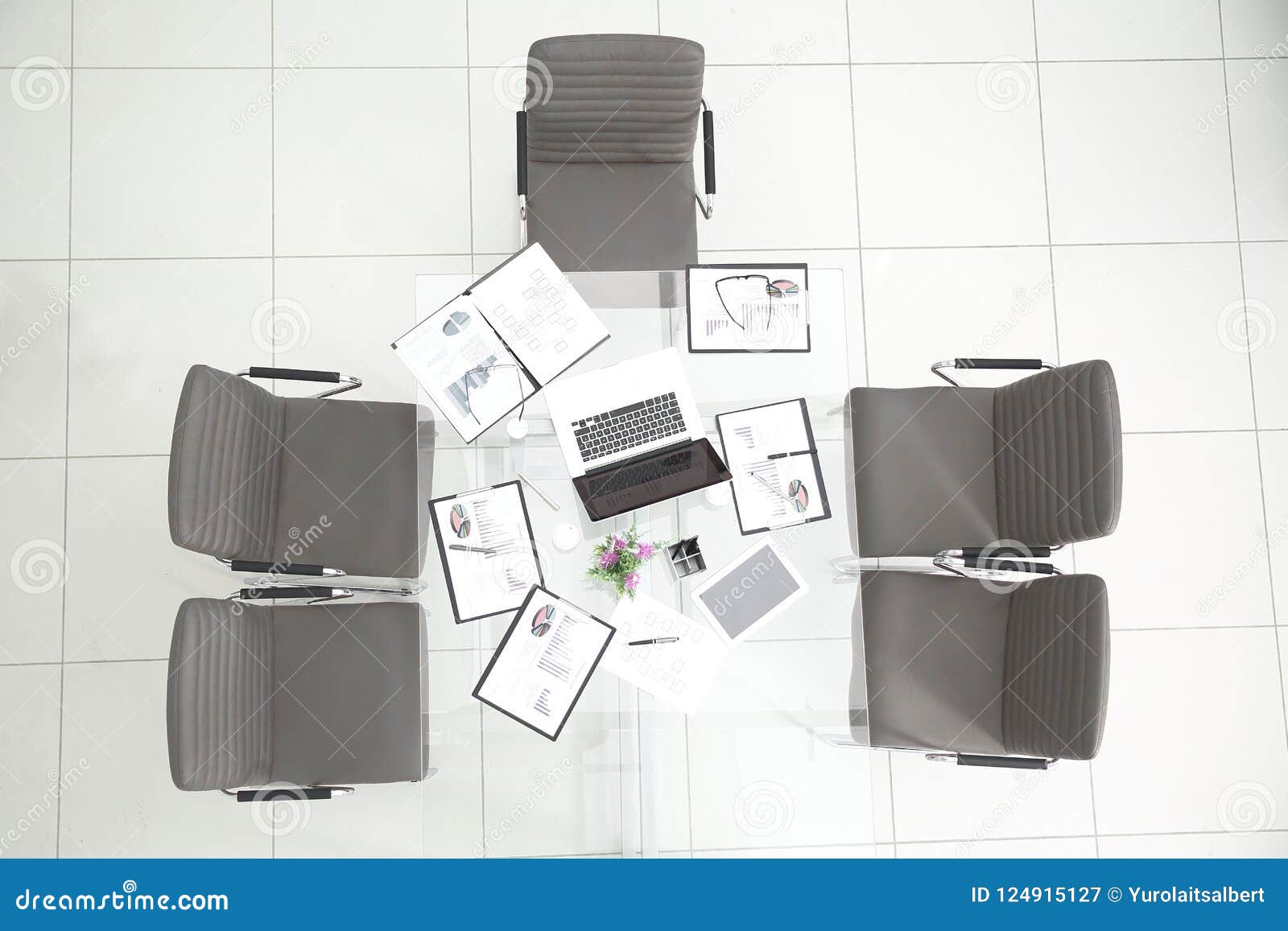 Top View. Desktop with Financial Documents.business Concept. Stock ...