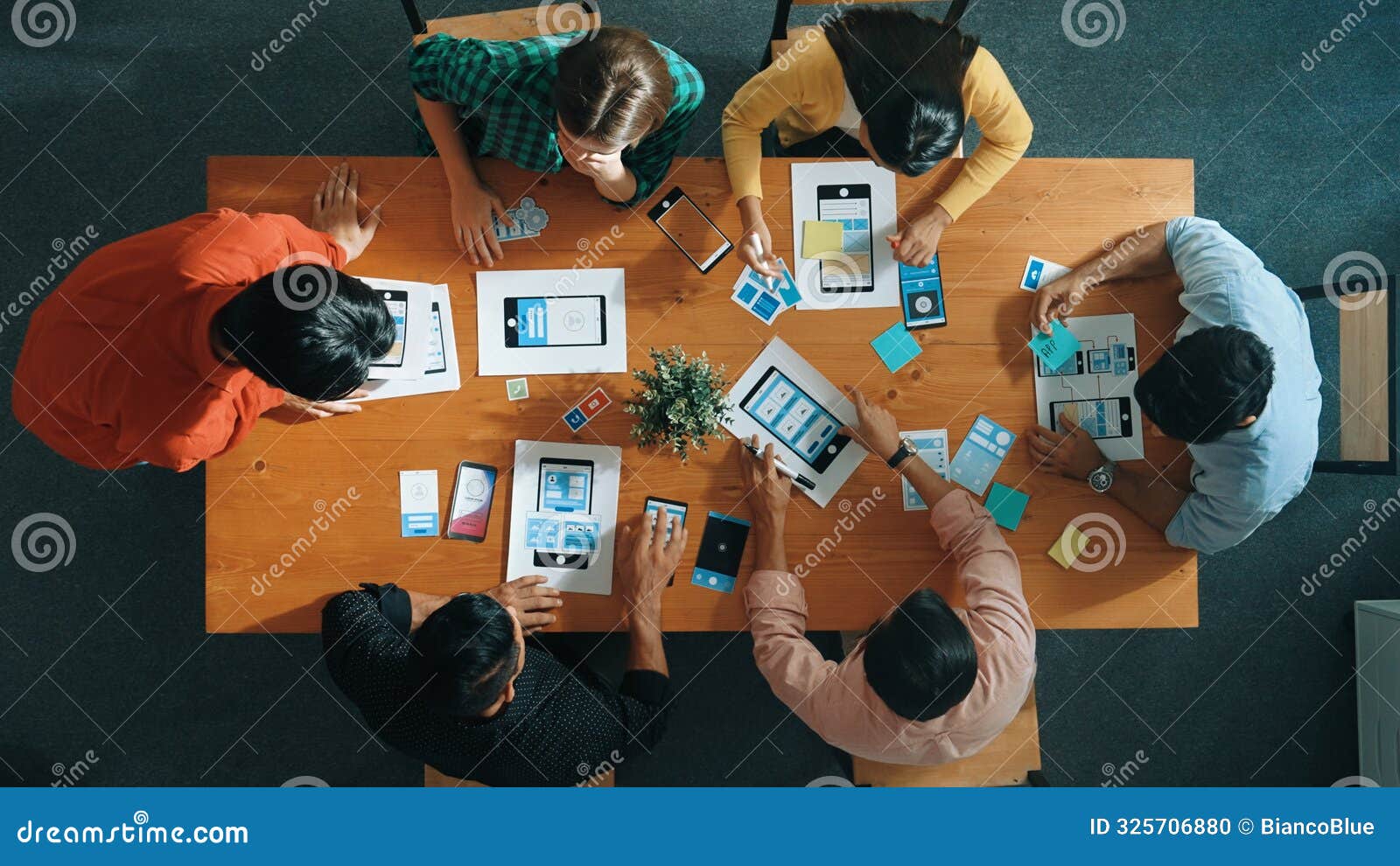 Top View of Developer and Designer Shake Hand Together at Meeting ...