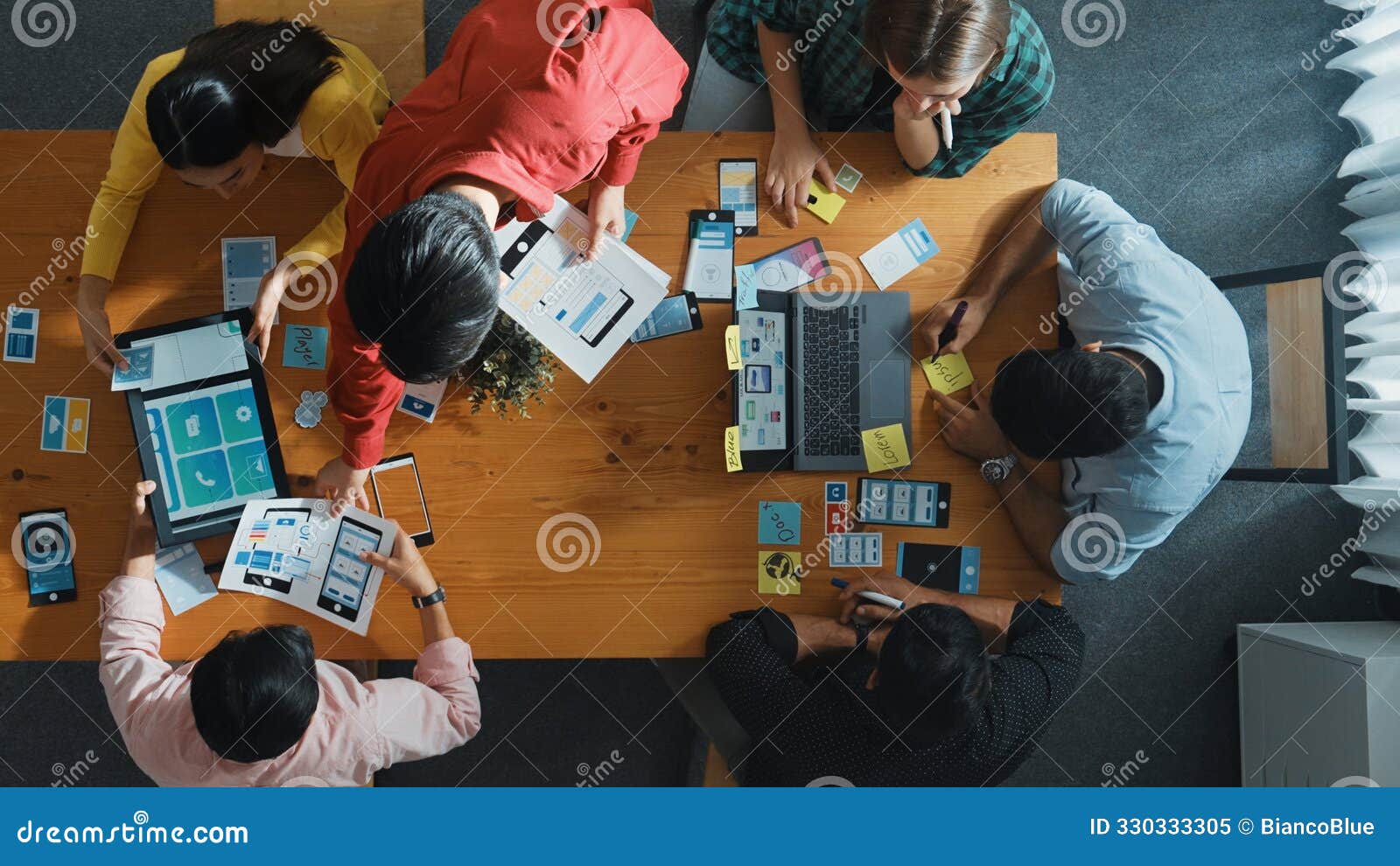 Top View of Developer and Designer Shake Hand Together at Meeting ...