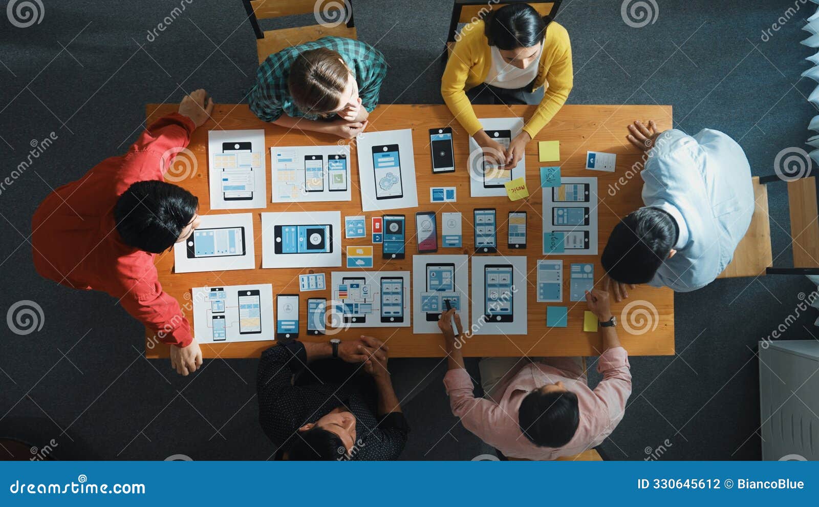 Top View of Developer and Designer Shake Hand Together at Meeting ...