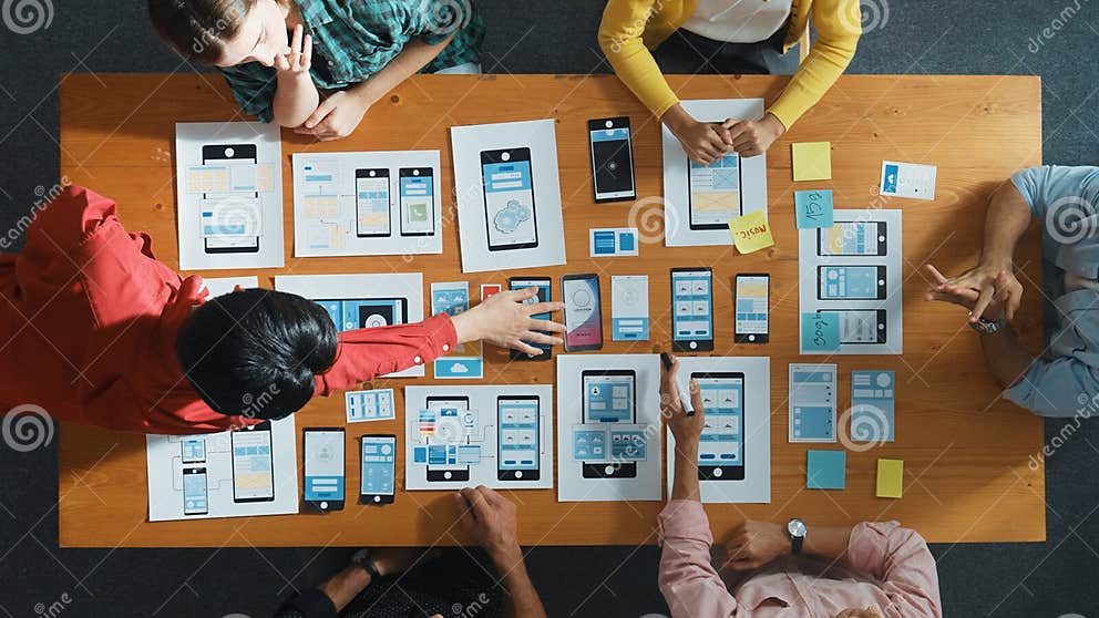 Top View of Developer and Designer Shake Hand Together at Meeting ...