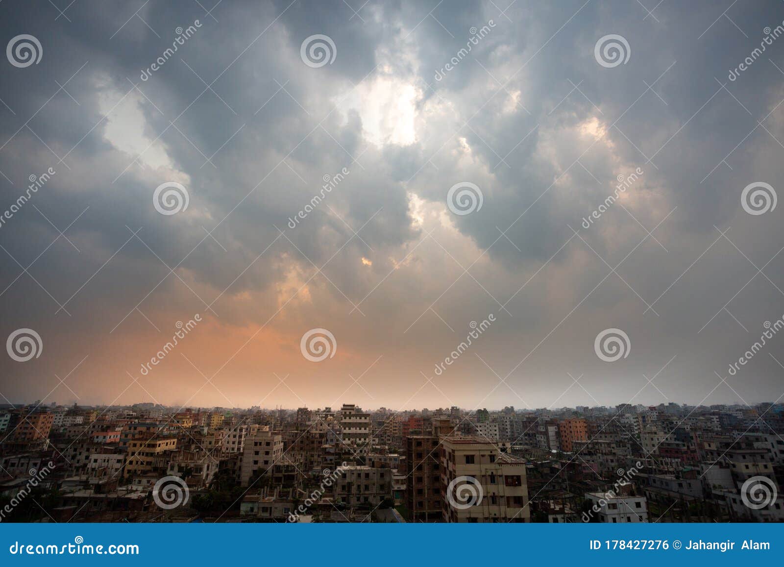 Top View in Dhaka City during Evening Time Stock Photo - Image of ...