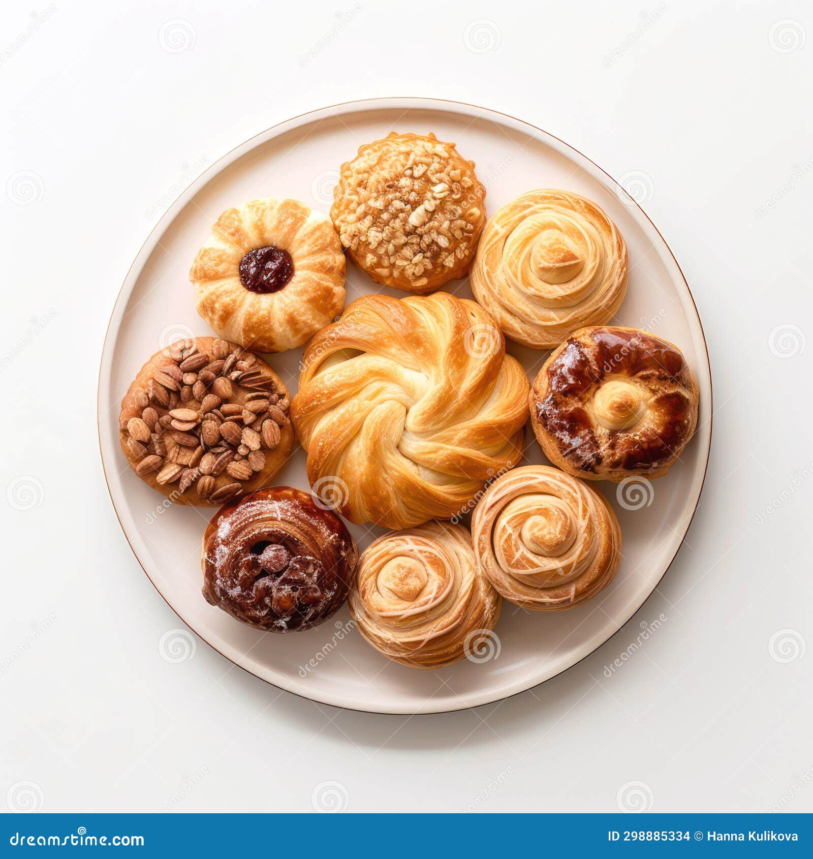 Top View of Different Pastry. Stock Illustration - Illustration of ...