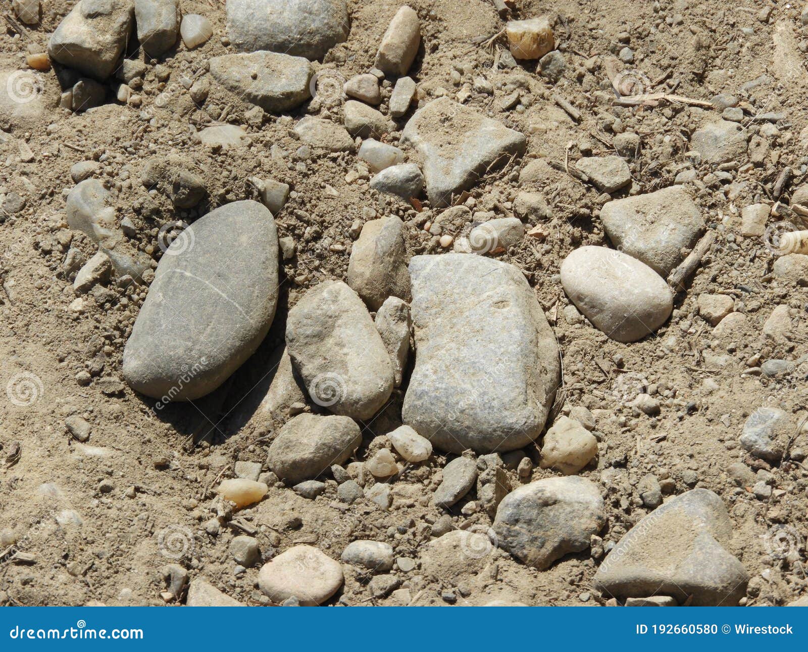 Top View of Different Shaped and Sized Rocks on a Dirt Floor Stock ...