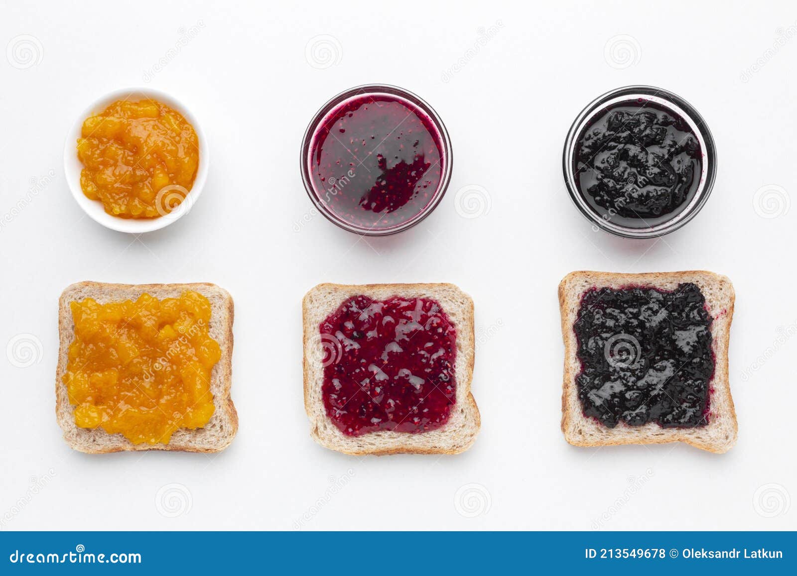 Top View Different Types Jam. High Quality and Resolution Beautiful ...