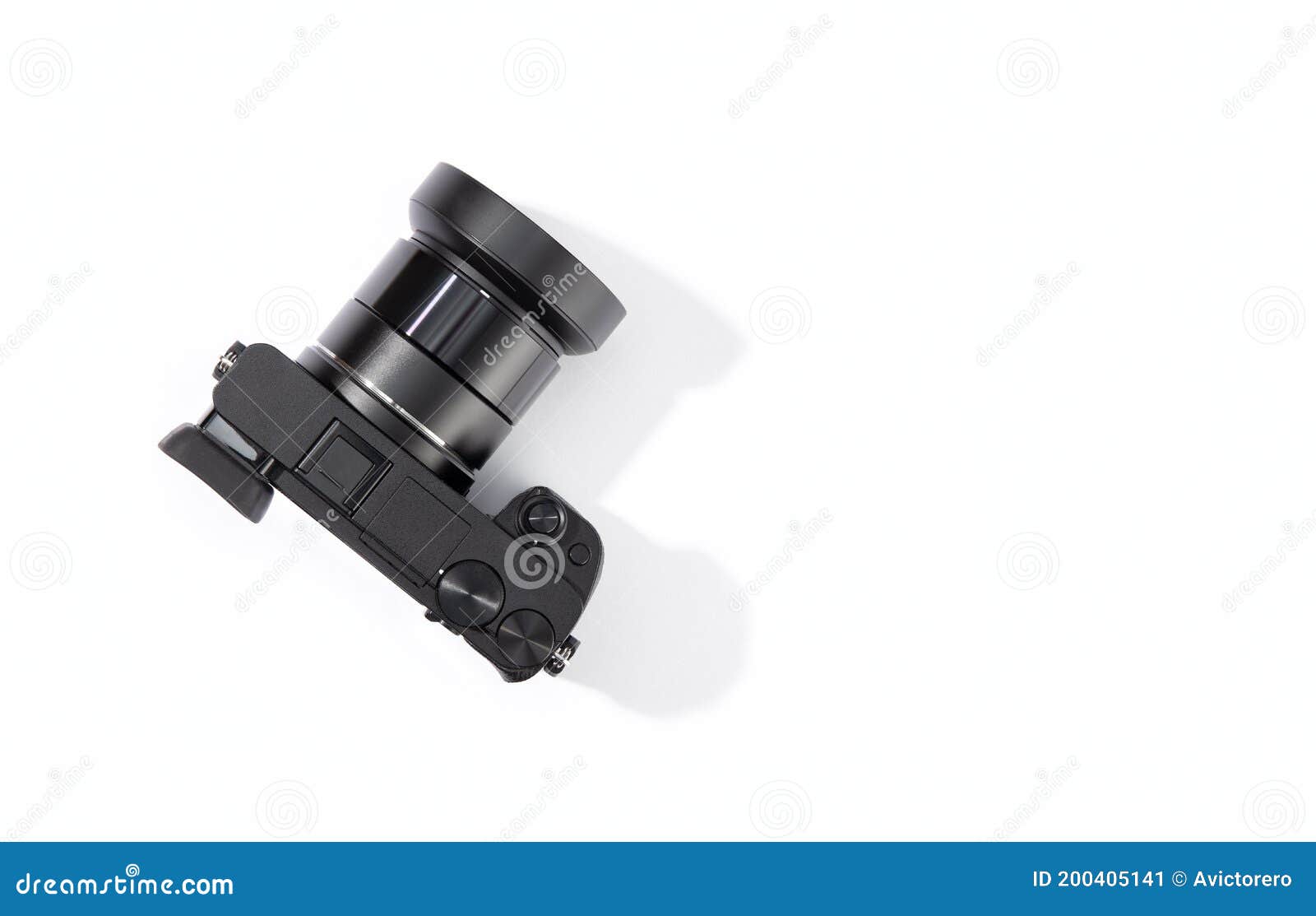 Top View of Digital Camera Isolated on White Background Stock Image ...