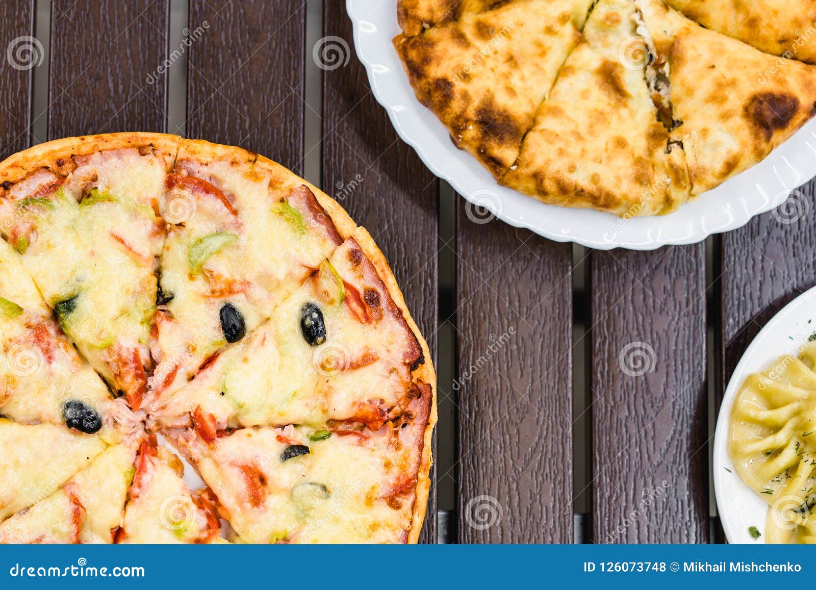 Top View of Dining Table with Food Stock Photo - Image of view, gourmet ...
