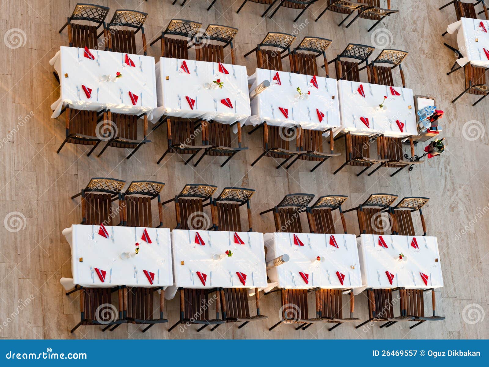 Top View of Dinner Tables in a Restaurant Stock Image - Image of empty ...