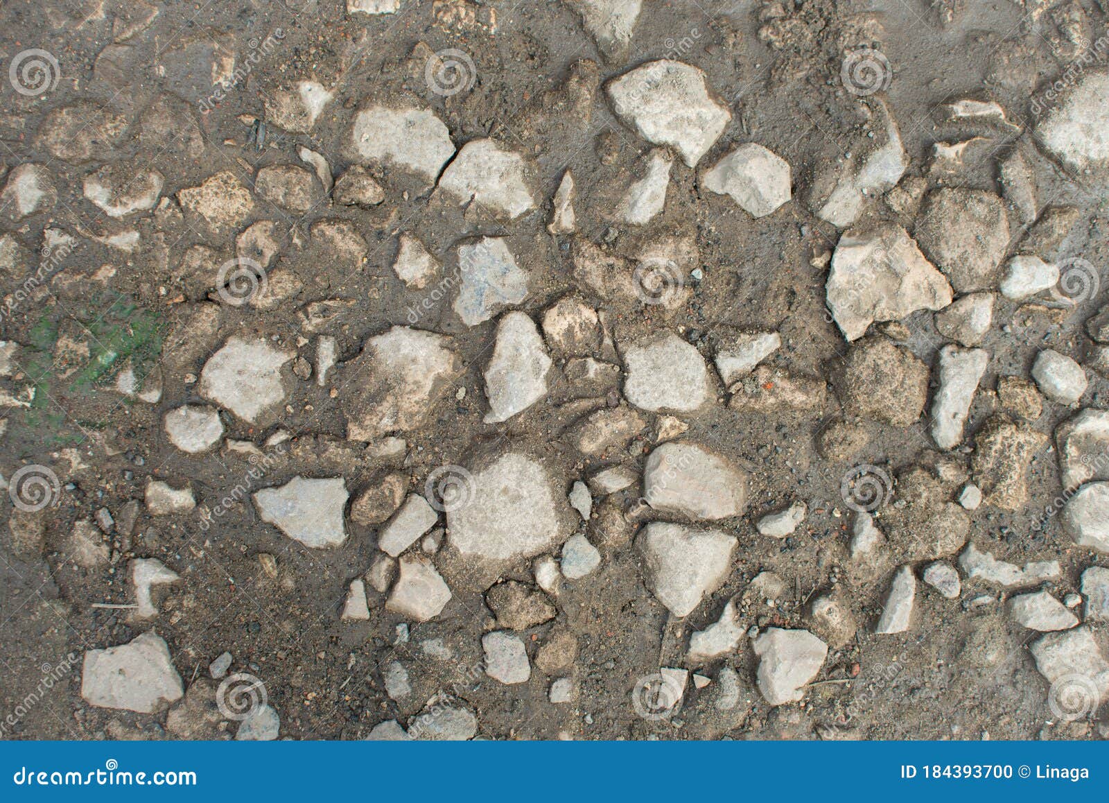 Top View of Dirt Road Texture Background. Rocks and Ground Stock Photo ...
