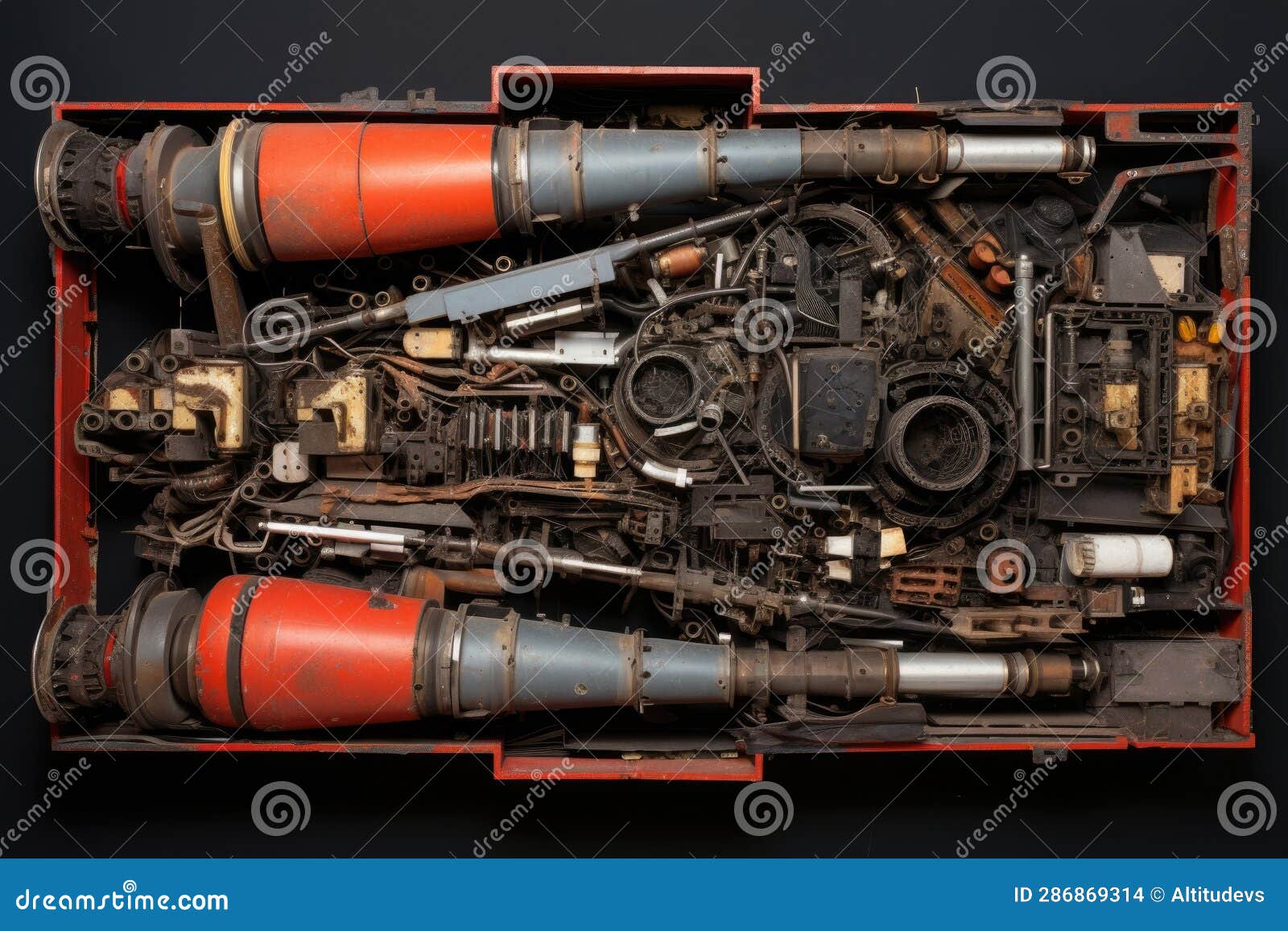 Top View of a Disassembled Rocket Booster Stock Photo - Image of view ...