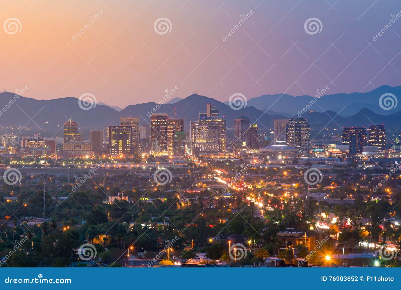Top View of Downtown Phoenix Arizona Stock Photo - Image of america ...