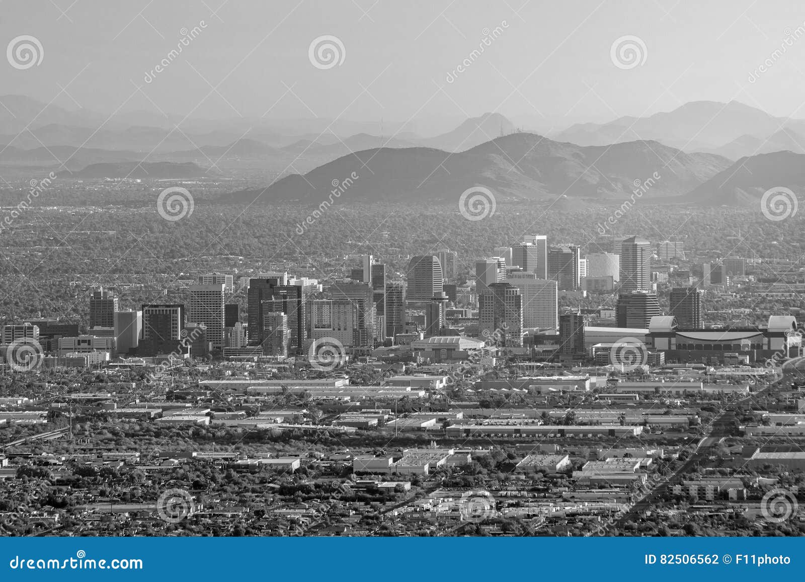 Top View of Downtown Phoenix Arizona Stock Photo - Image of buildings ...