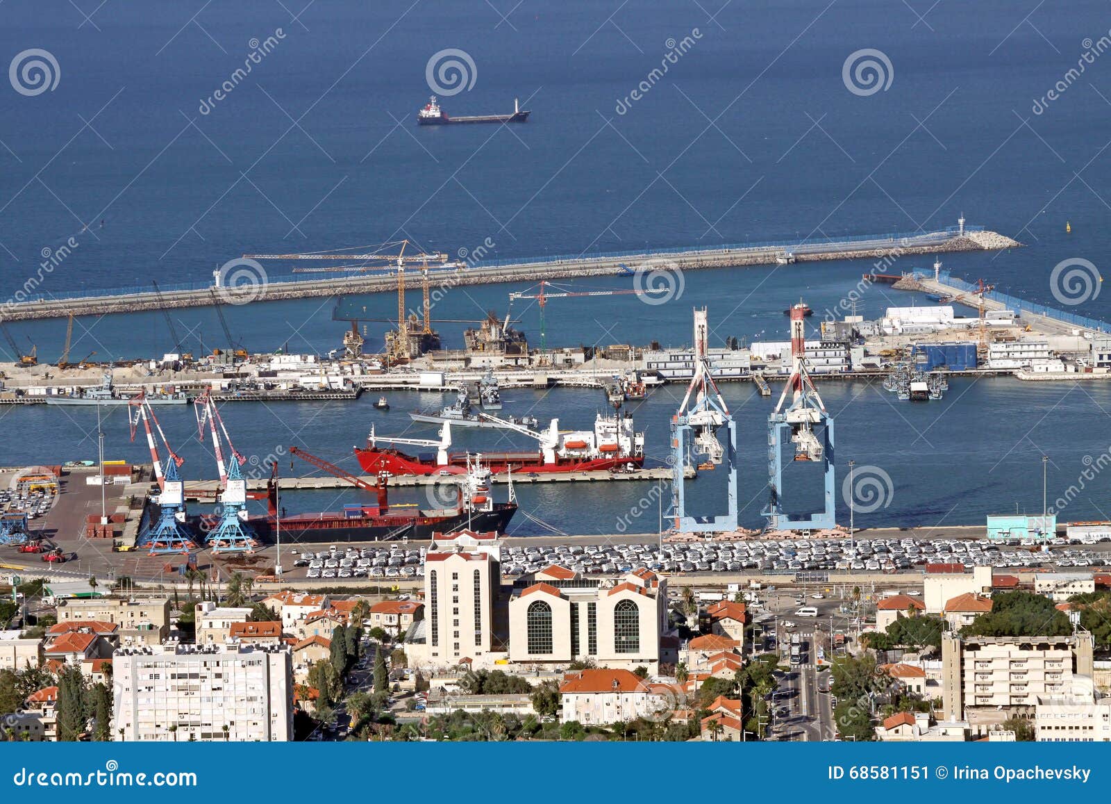 Top View of the Downtown and the Port, Haifa Editorial Photo - Image of ...
