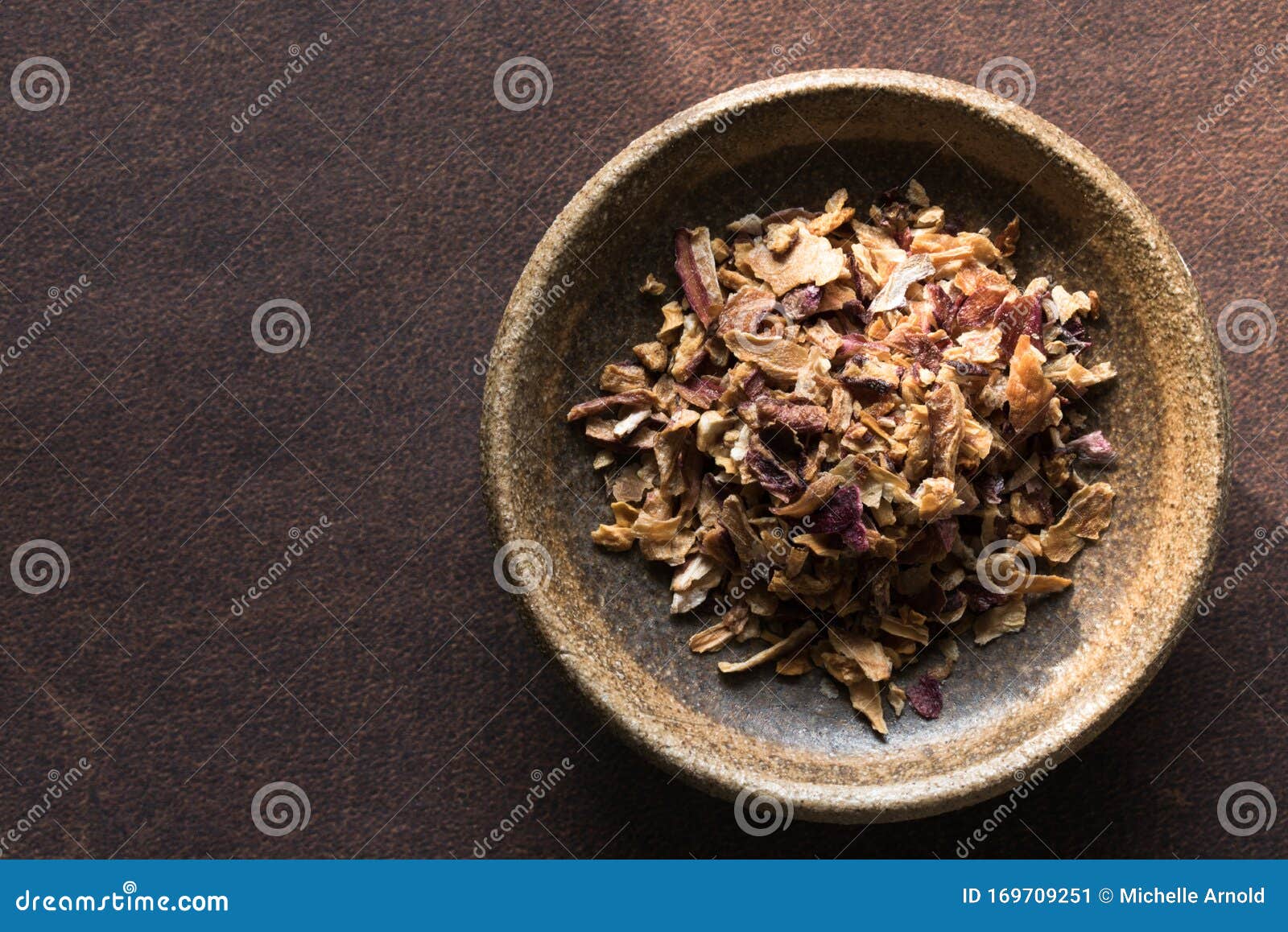 Dried Shallots in a Bowl stock image. Image of isolated - 169709251
