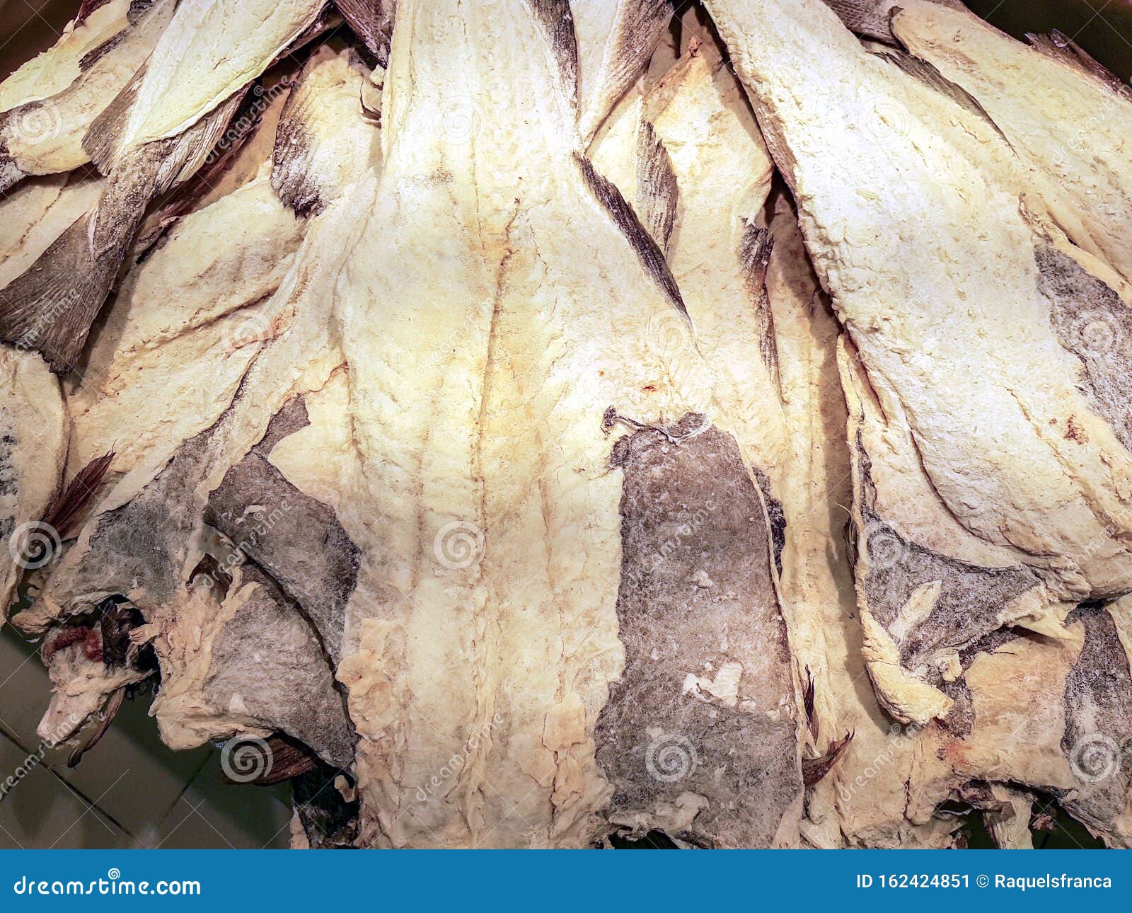 Top View of Dried Salted Cod Stock Image - Image of natural, meal ...