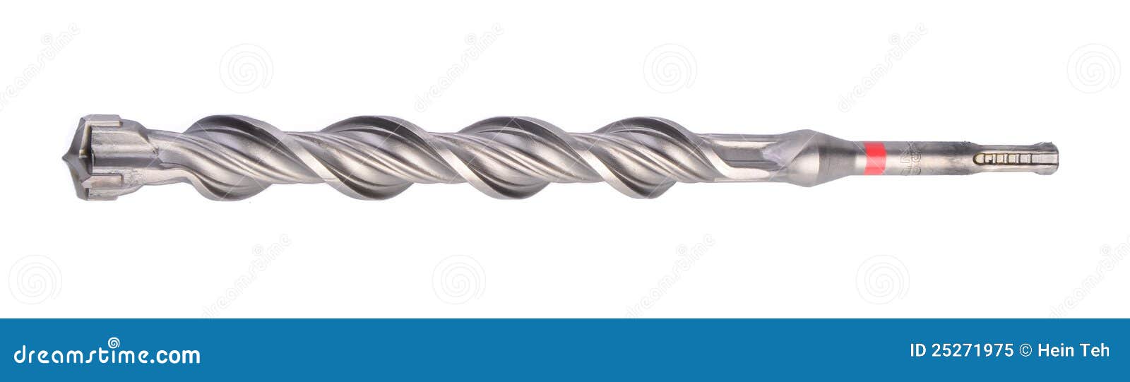 Top View Drill Bit on the White Background Stock Image - Image of borer ...