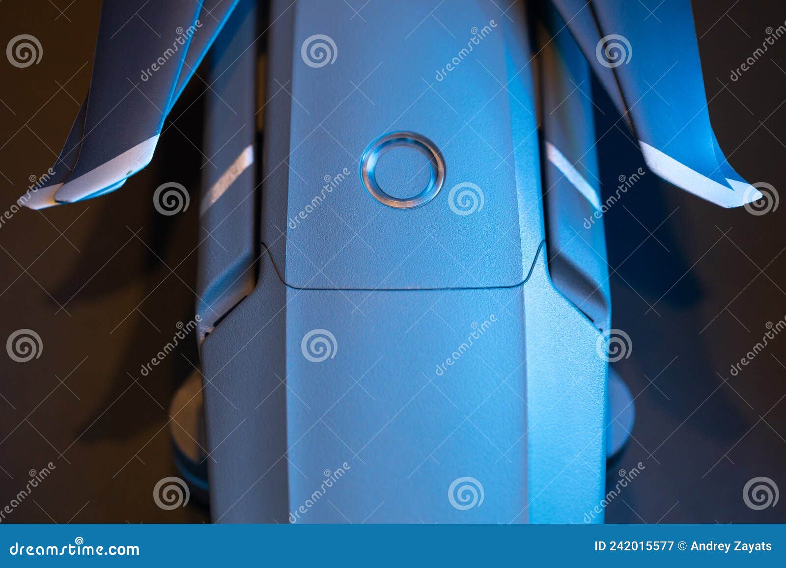 Top View of the Drone Body, Power Button with Charge Indicator, Battery ...