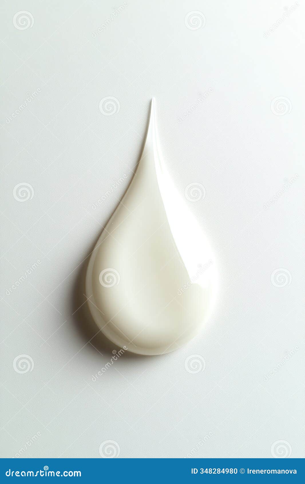 Top View of a Drop of White Cream Stock Illustration - Illustration of ...