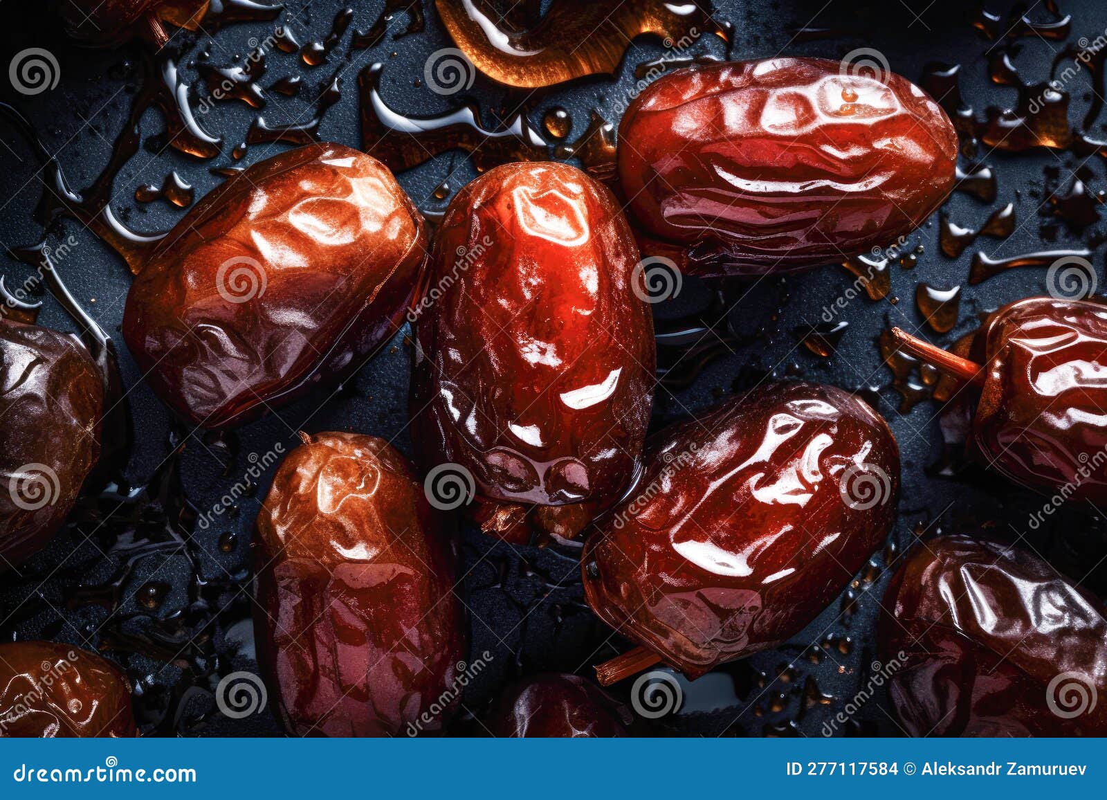Top View of Dry Dates on Dark Background, Top View. Ai Generated Stock ...