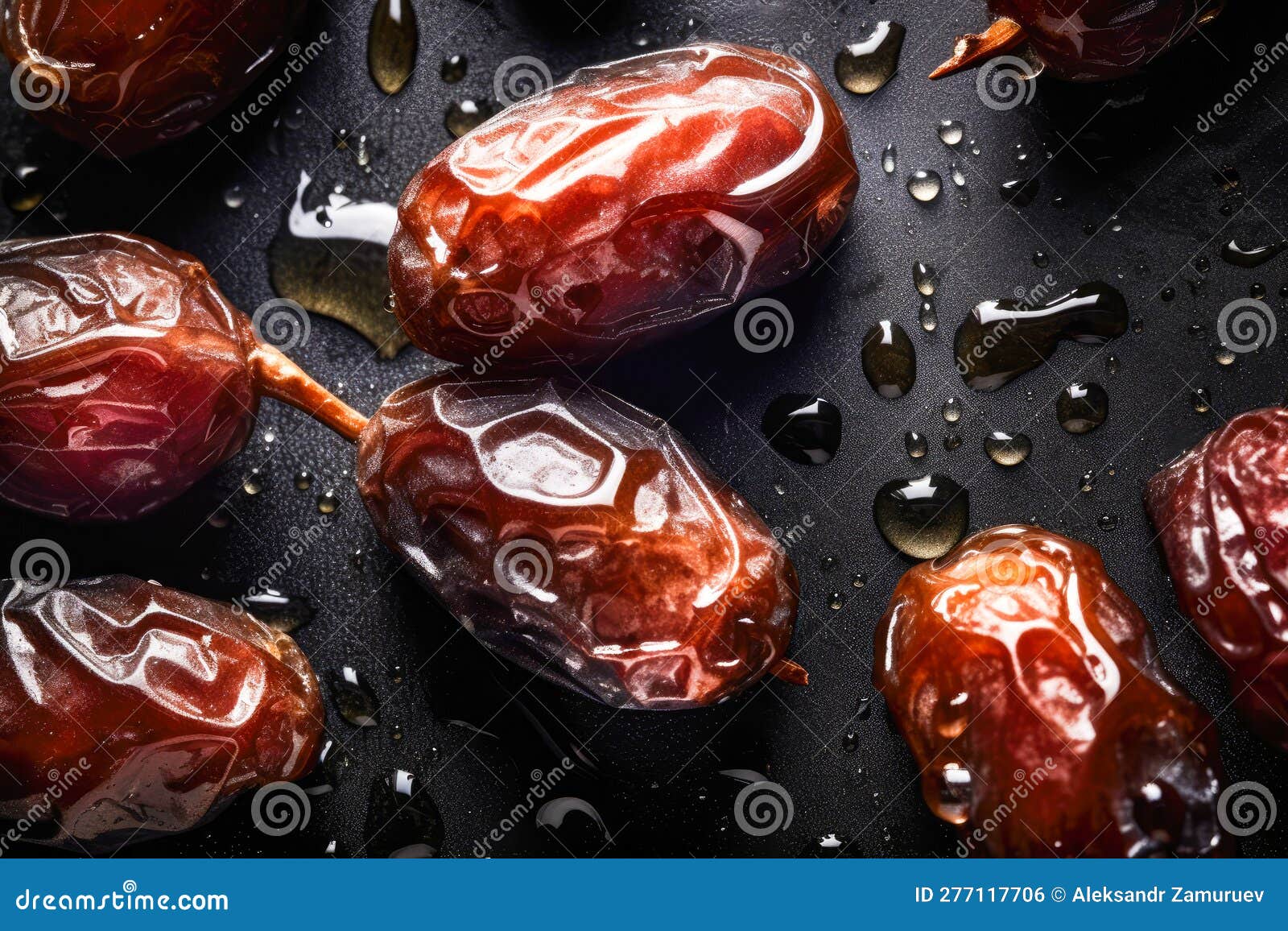 Top View Of Dry Dates On Dark Background, Top View. Ai Generated Stock ...