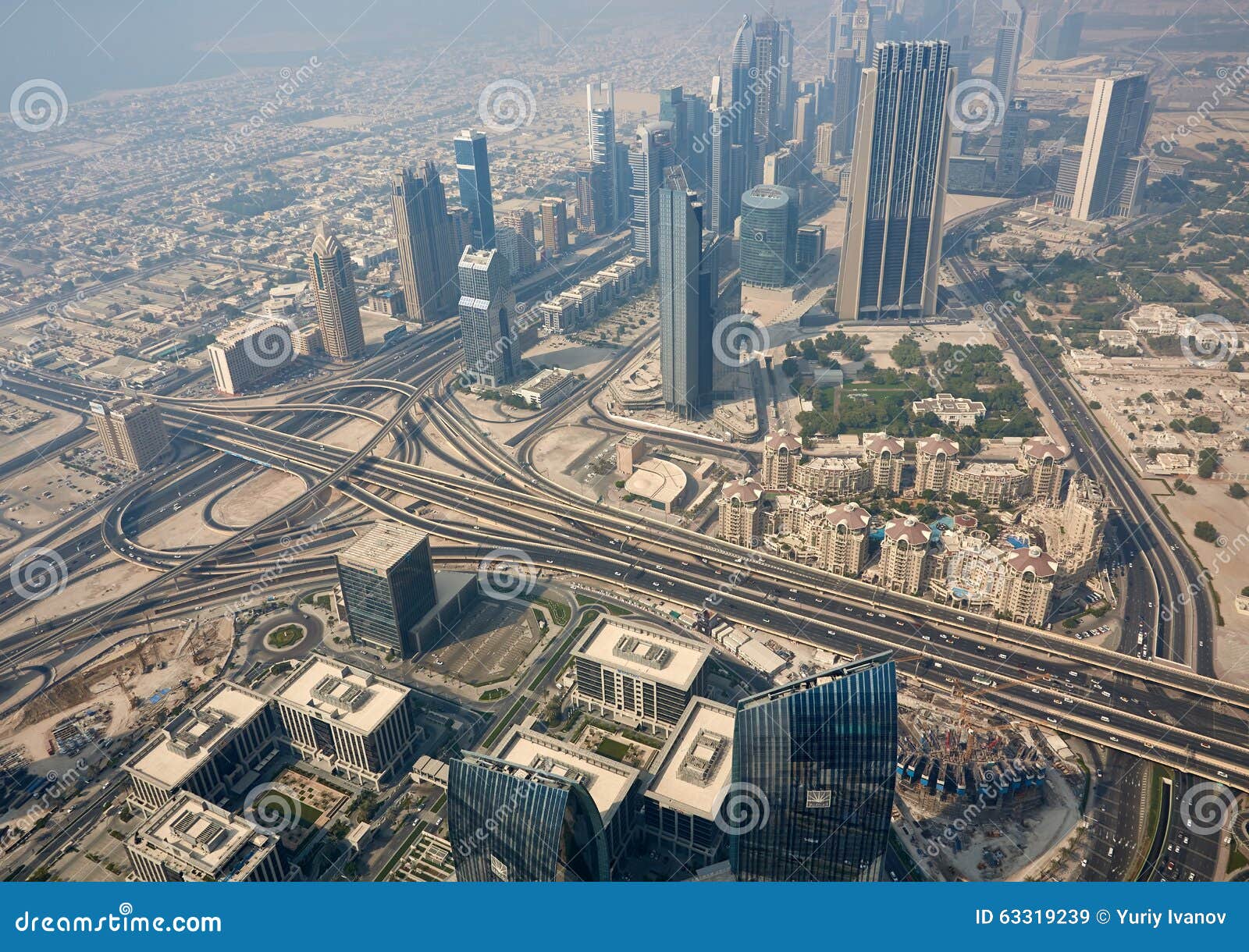Top view of Dubai stock image. Image of middle, high - 63319239