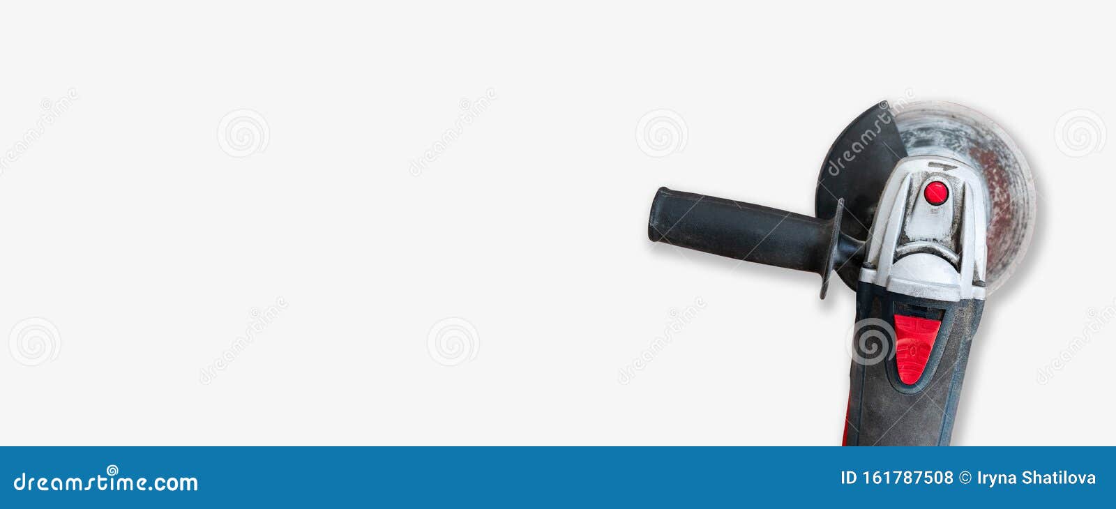 Top View of Electric Angle Grinder Isolated on White Background Stock ...