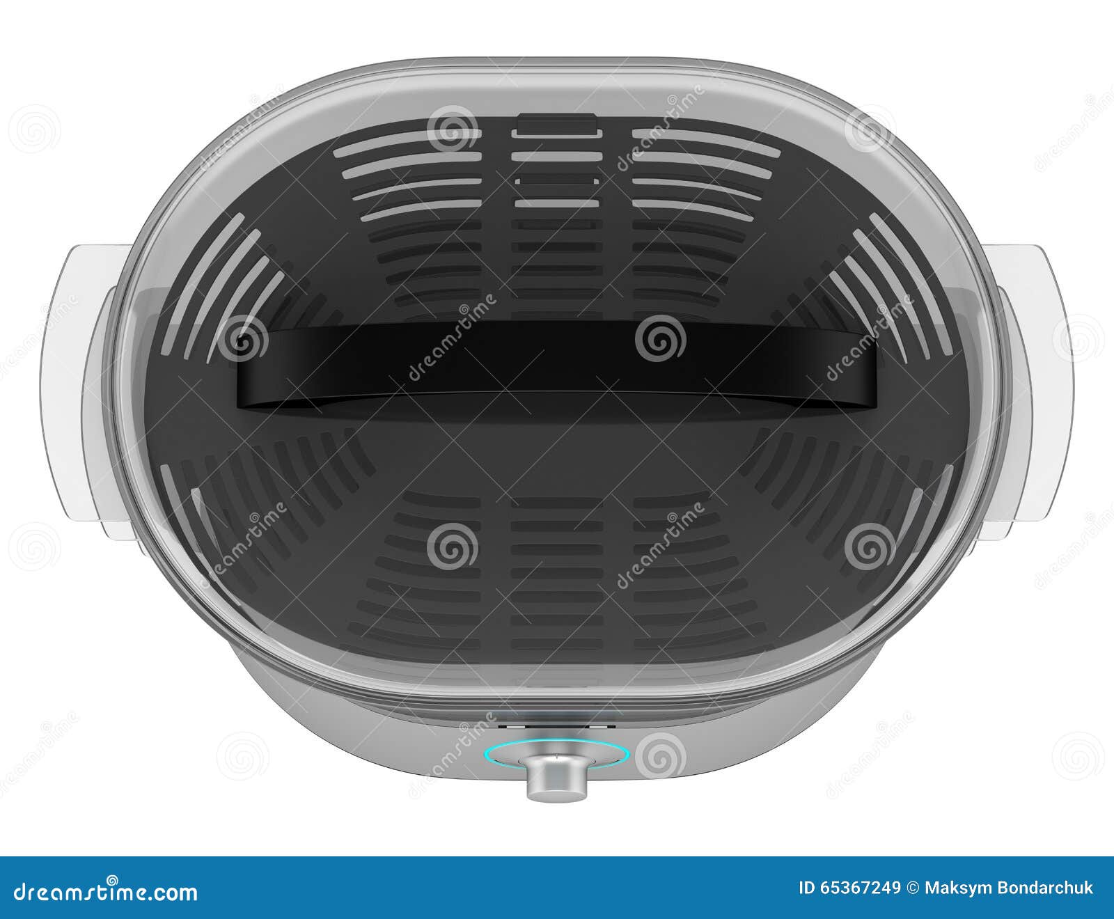 Top View of Electric Steamer Isolated on White Stock Illustration ...