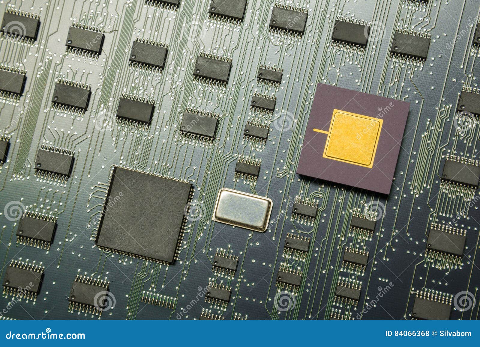 Top View of Electronic Board with Cpu Processor and Electronic C Stock ...