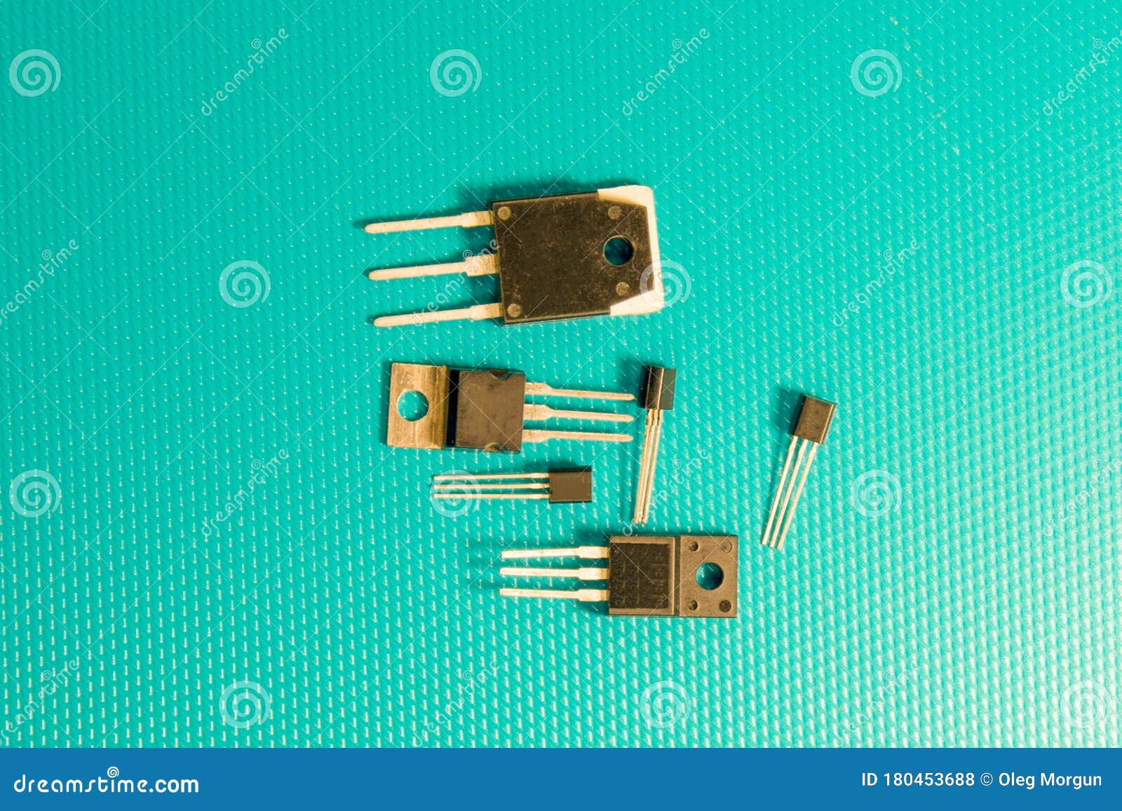 Top View of an Electronic Component, Such As a Transistor Stock Photo ...