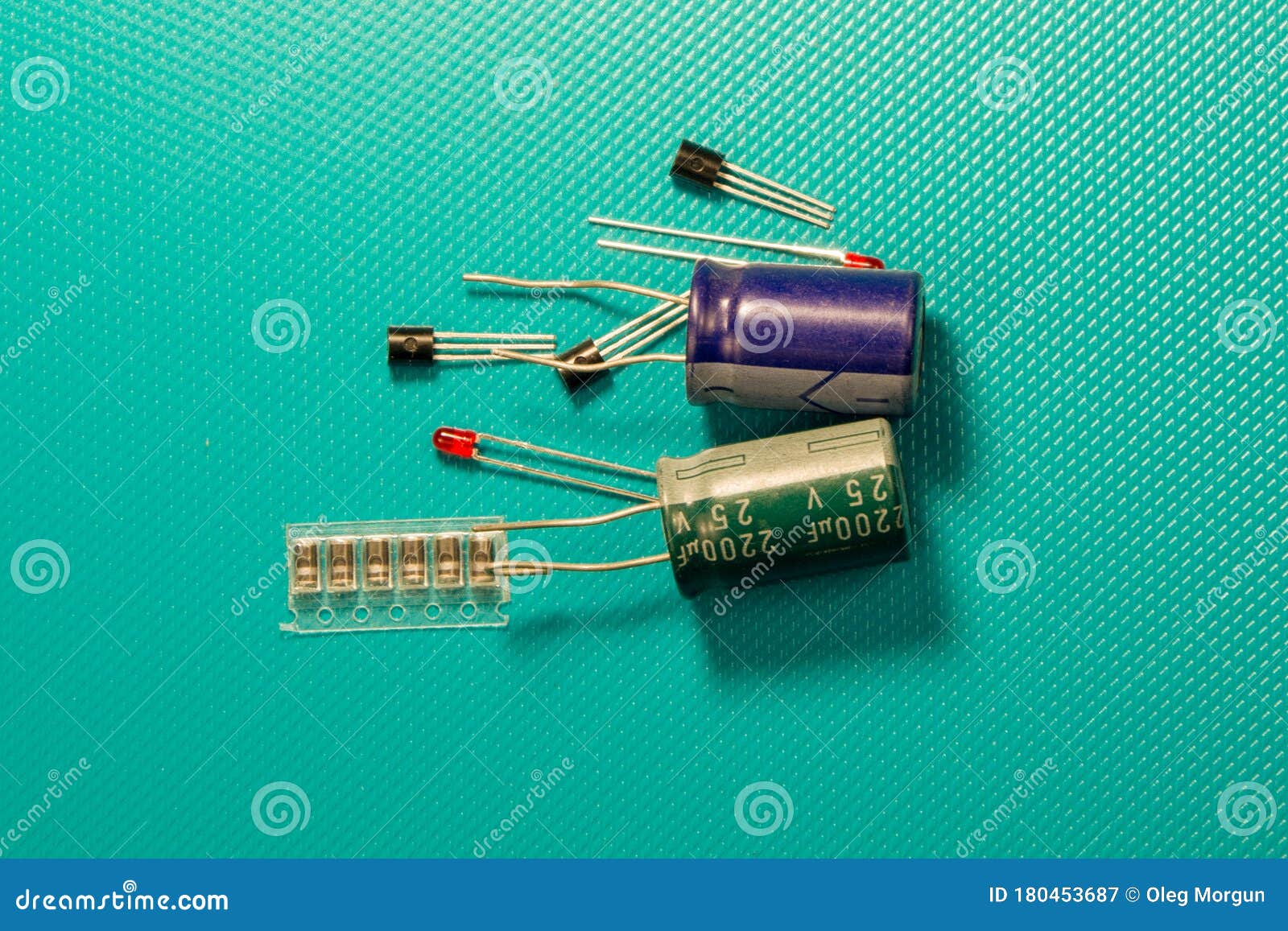 Top View of an Electronic Component, Such As a Transistor, Capacitor ...