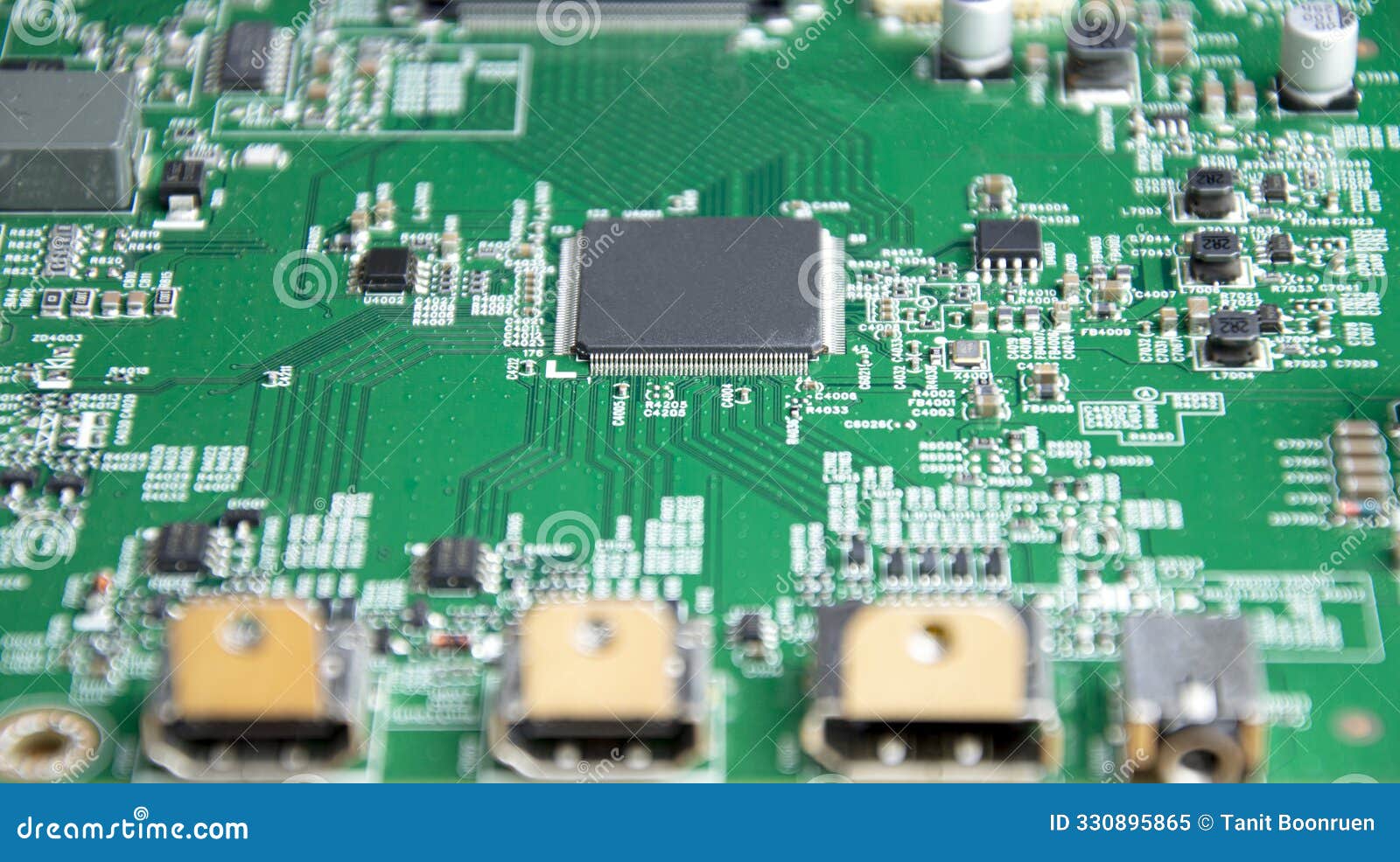 Top View of Electronic Motherboard Stock Image - Image of board ...