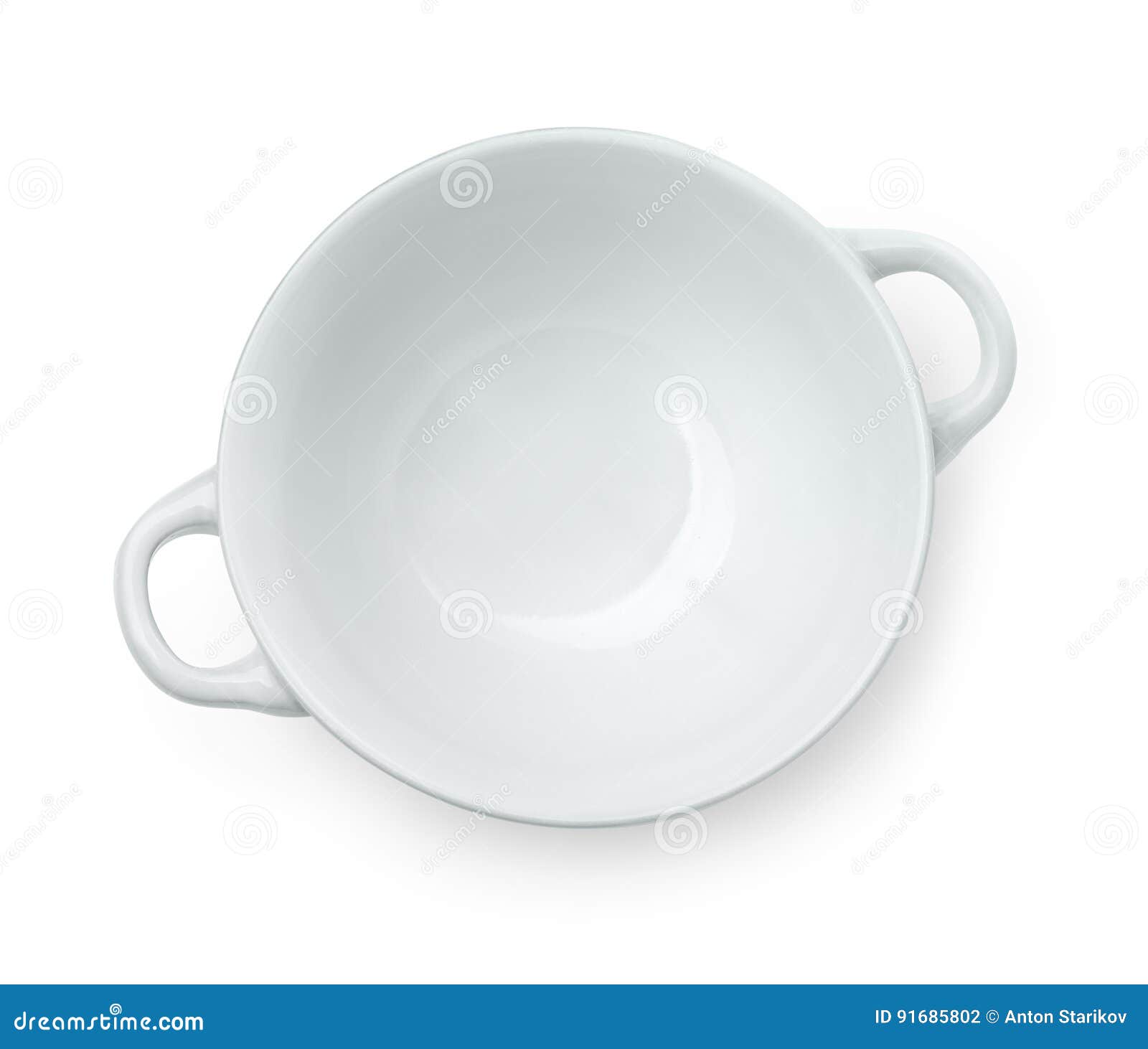 Top View of Empty Ceramic Soup Bowl Stock Photo - Image of food, bowl ...