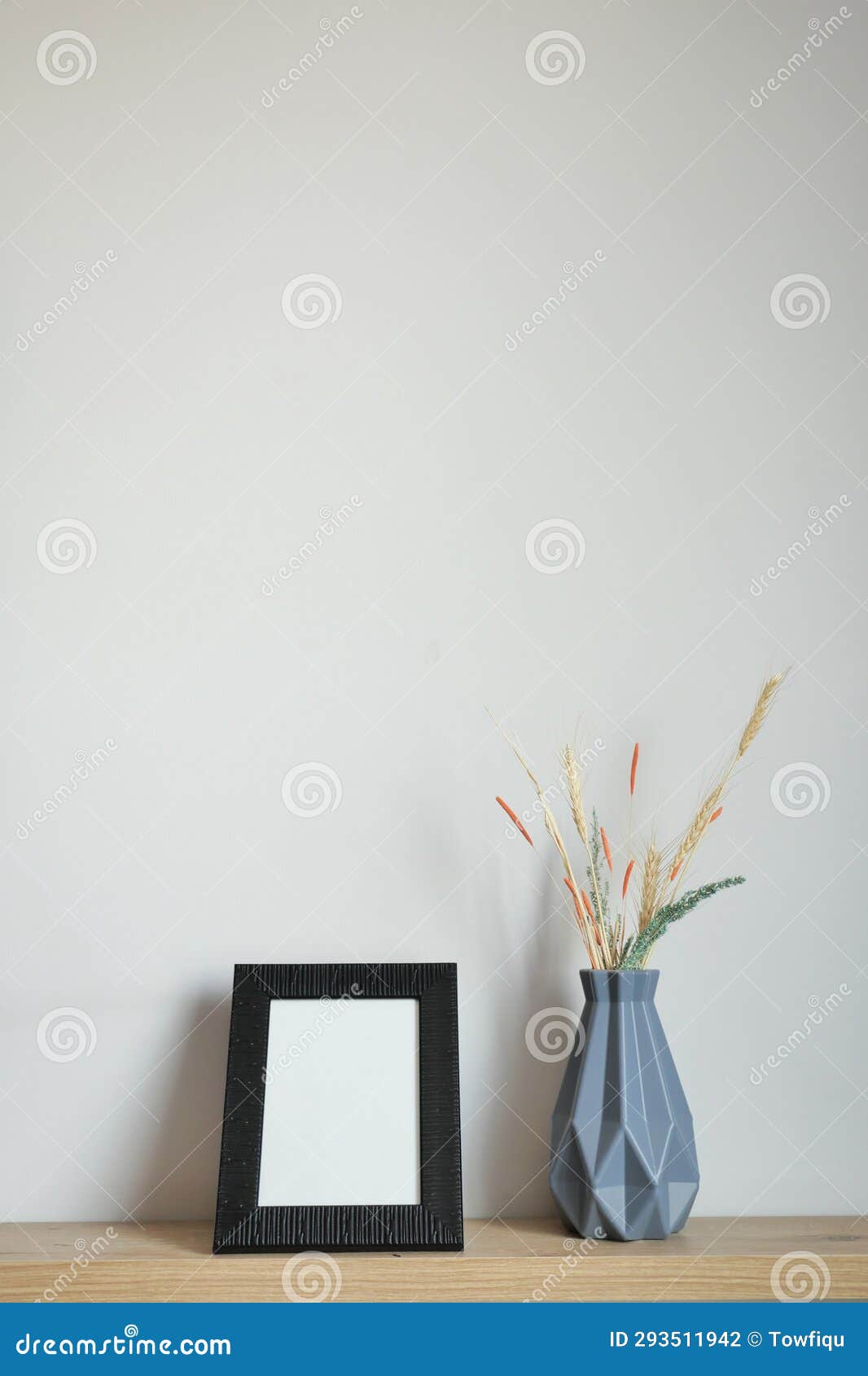 Top View of Empty Frame on Table Stock Photo - Image of corner ...
