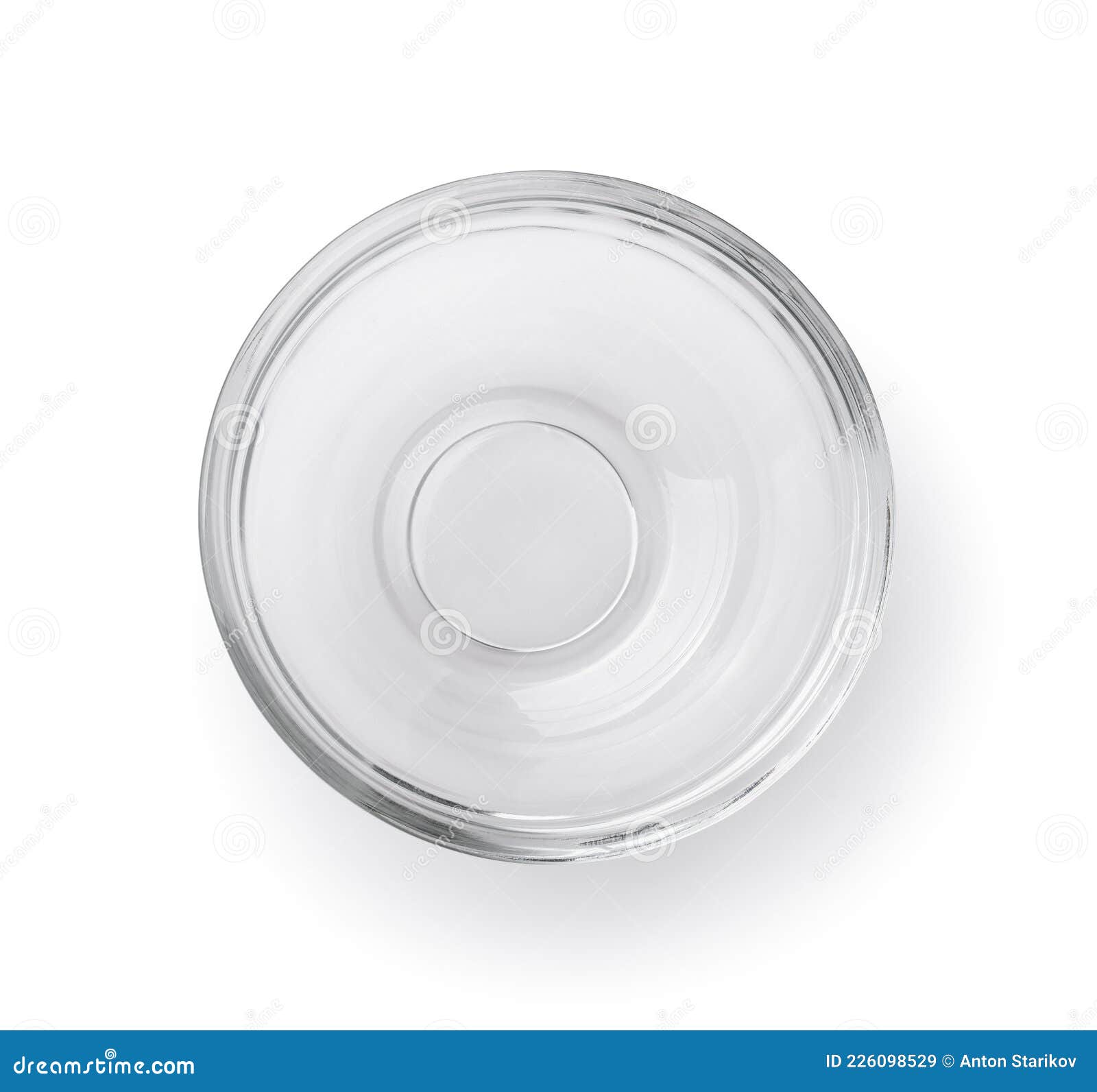 Top View of Empty Glass Bowl Stock Image - Image of bowl, plate: 226098529