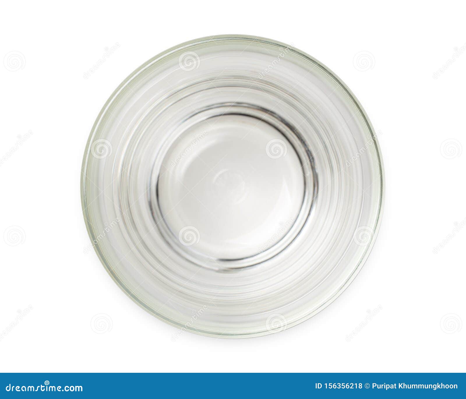 Top View of Empty Glass Cup on White Background Stock Photo - Image of ...