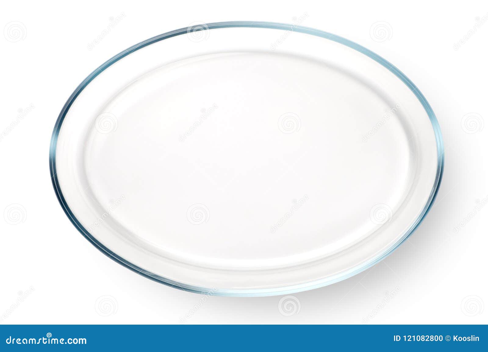 Top View of Empty Glass Plate Stock Photo - Image of transparent ...