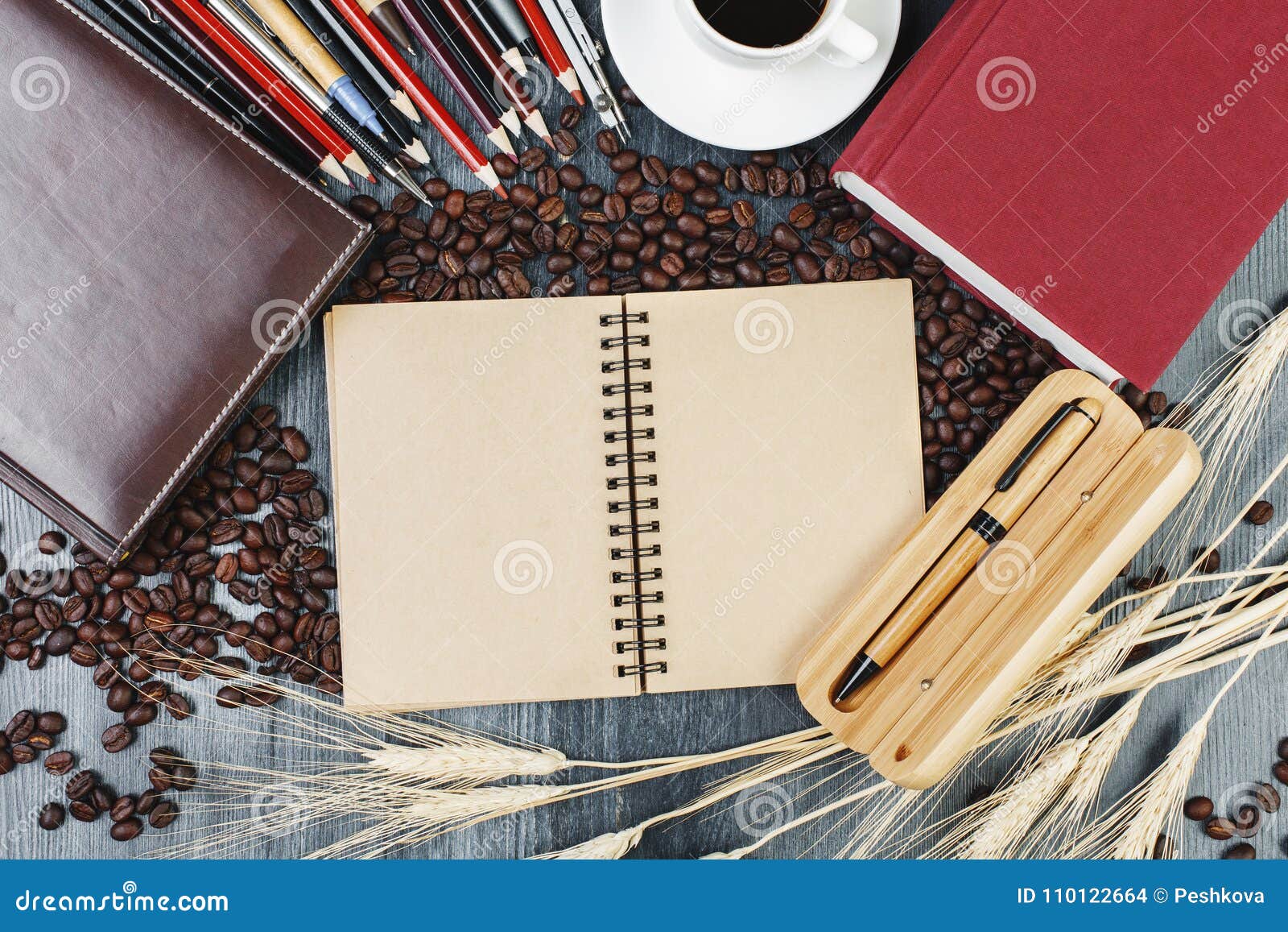 Table with Notepad and Coffee Stock Photo - Image of finance, business ...