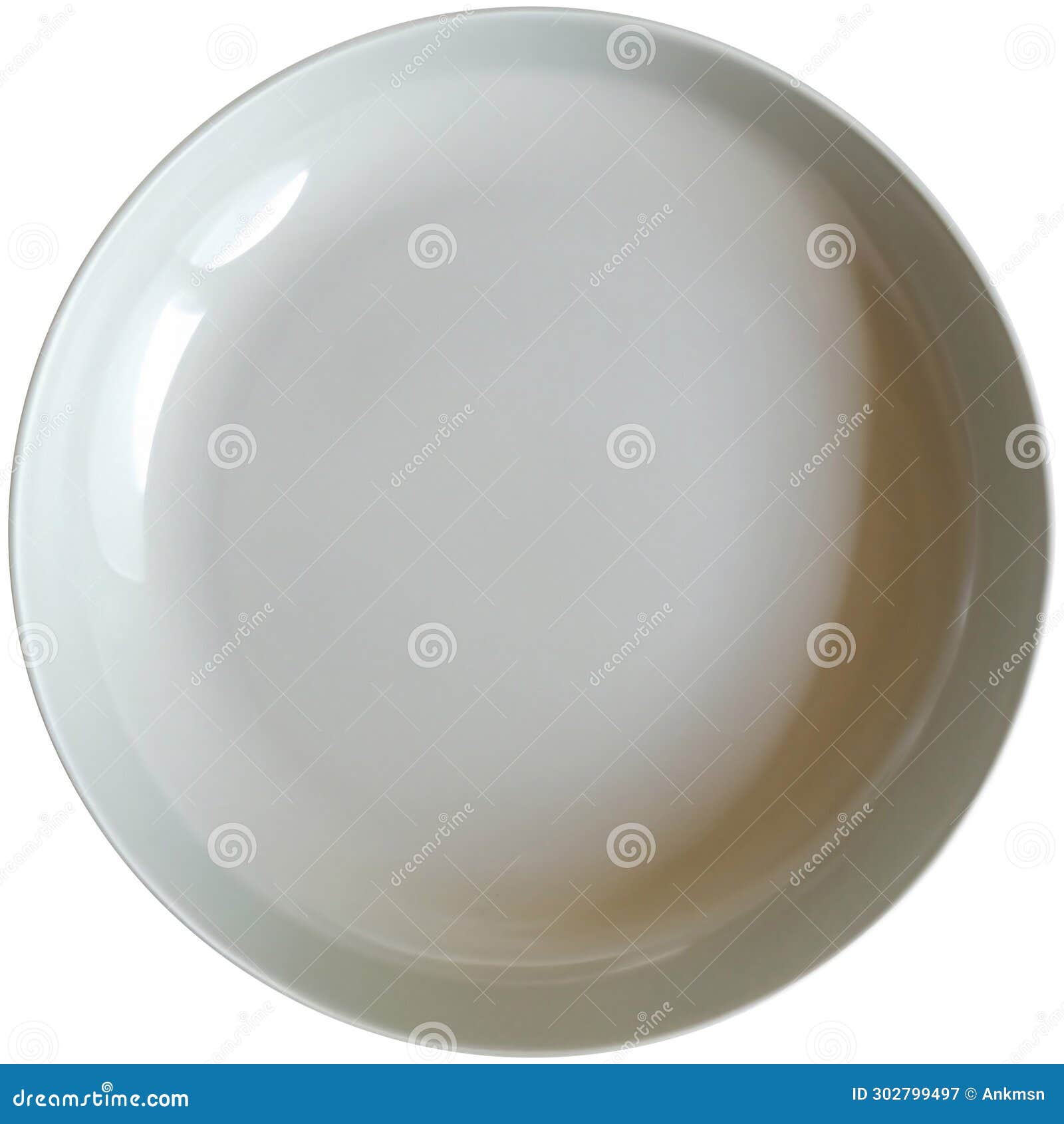 Top View of Empty Plate Isolated on Background. Dish Cut Out Stock ...